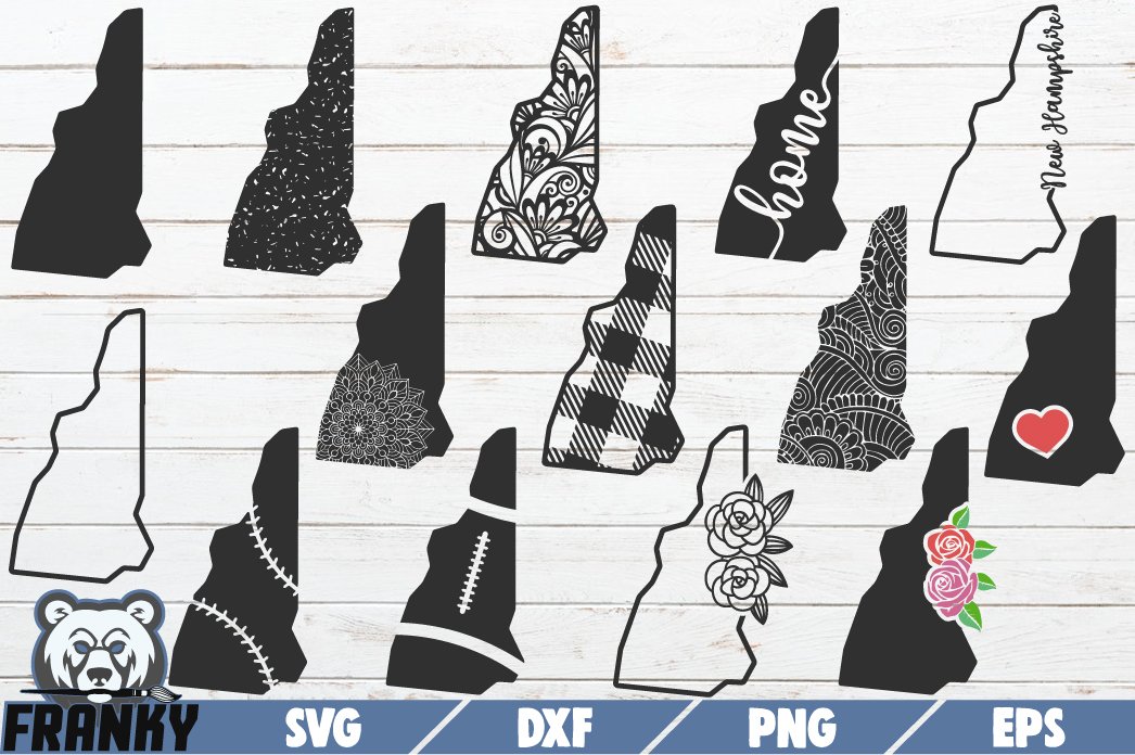 New Hampshire SVG | 14 Designs | Printable Cut files (1318284) | SVGs ...