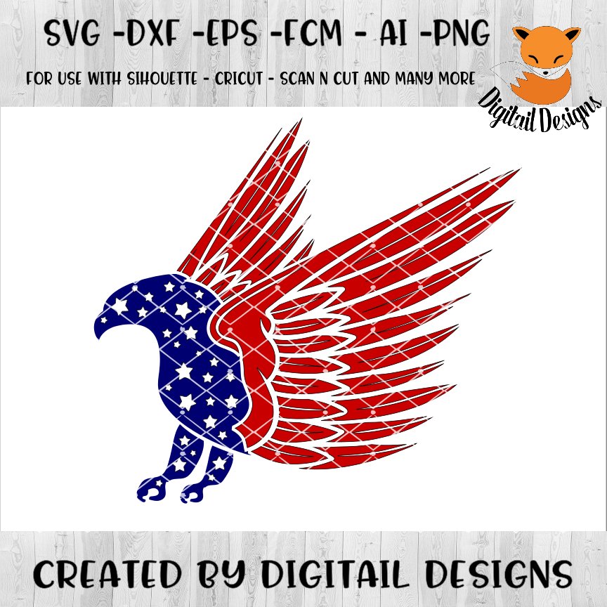 Patriotic Eagle SVG - png - eps - dxf - ai - fcm - Patriotic SVG ...