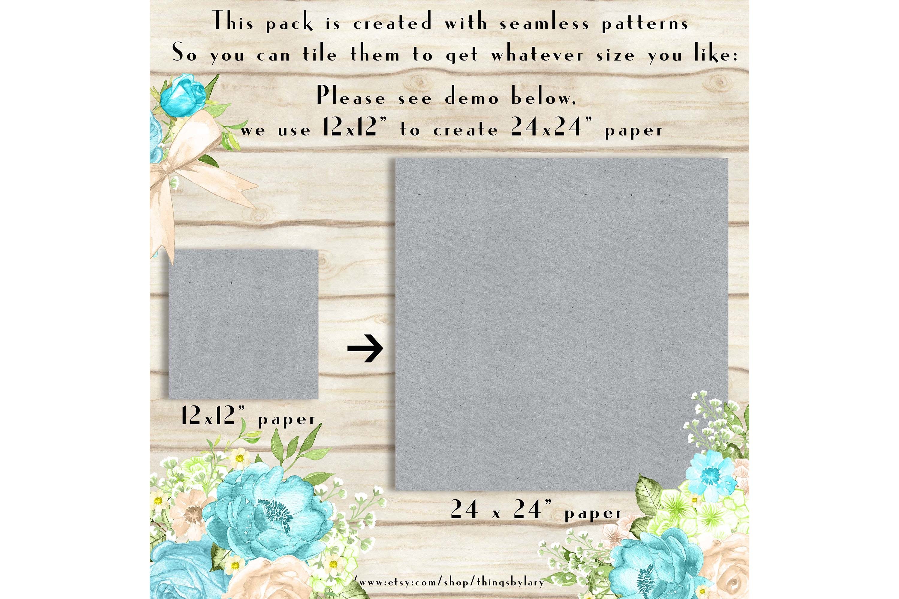 100 Seamless Tileable Craft Digital Papers 12 x 12 inch (130948) | Card ...