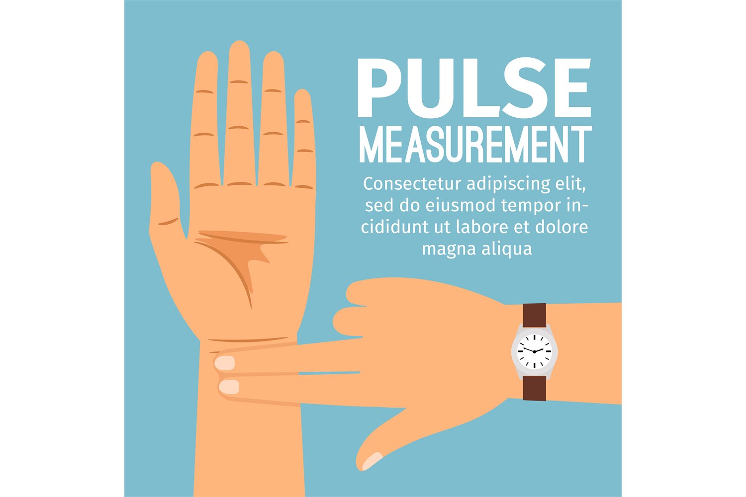 Pulse measurement illustration for medical poster (874521 ...