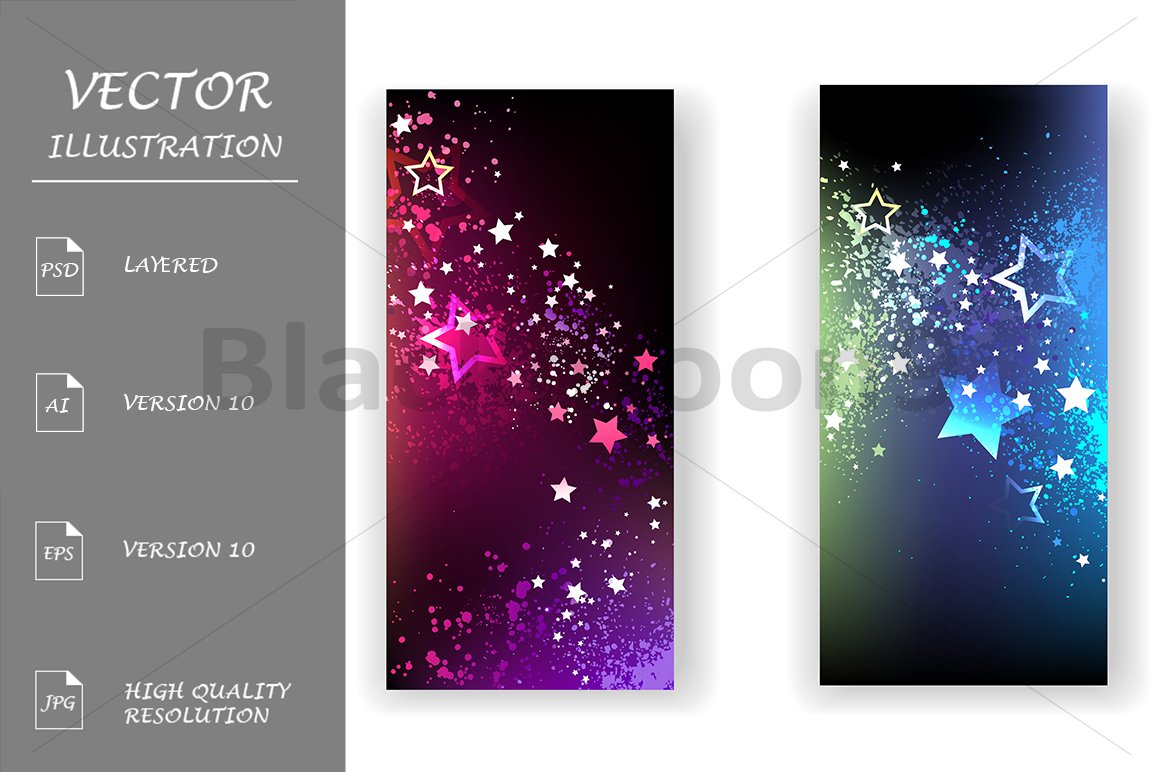 Star Flyers (36015) | Backgrounds | Design Bundles