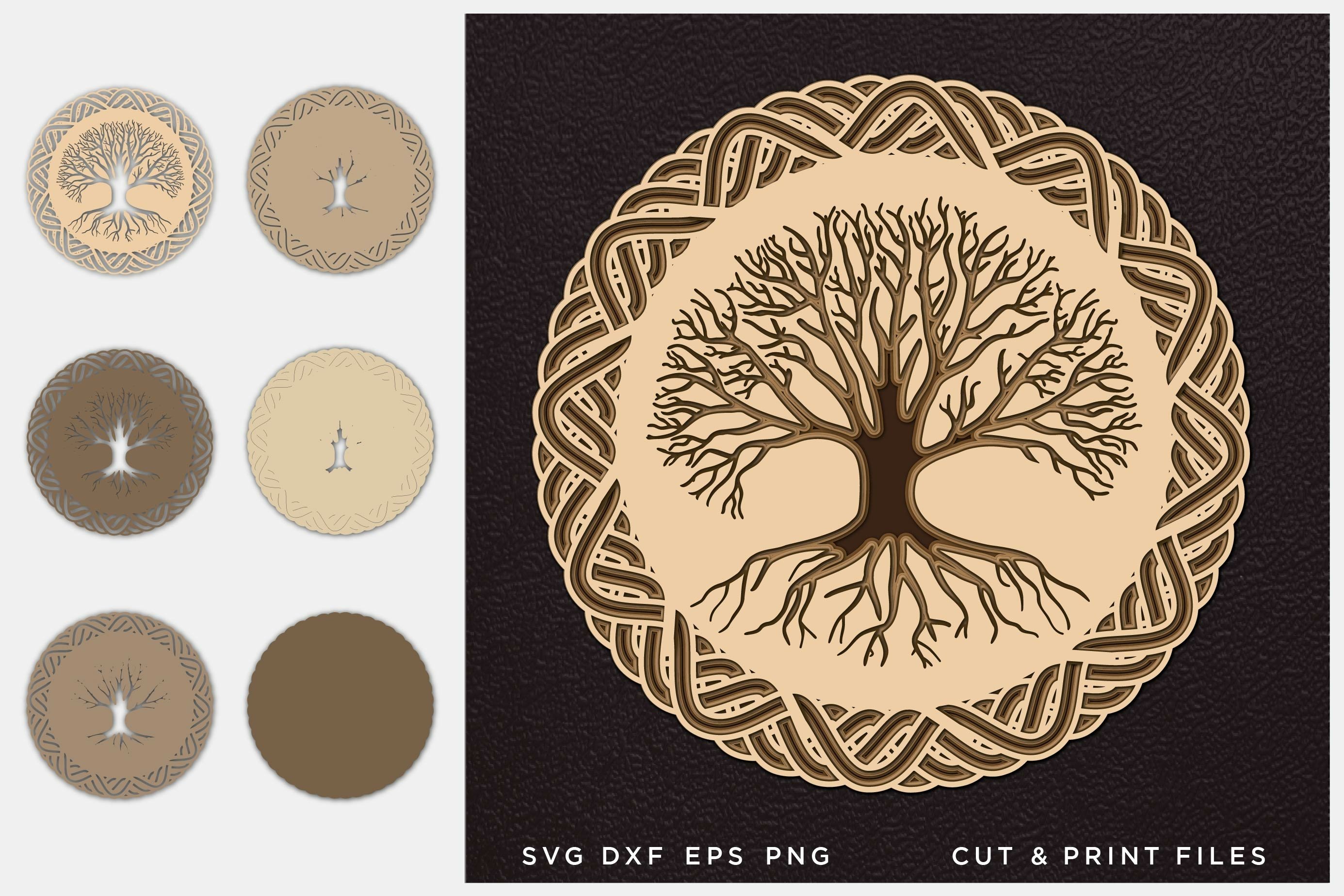 Tree of Life svg, Cut file, Multilayer, Layered svg, Laser (1160219 ...