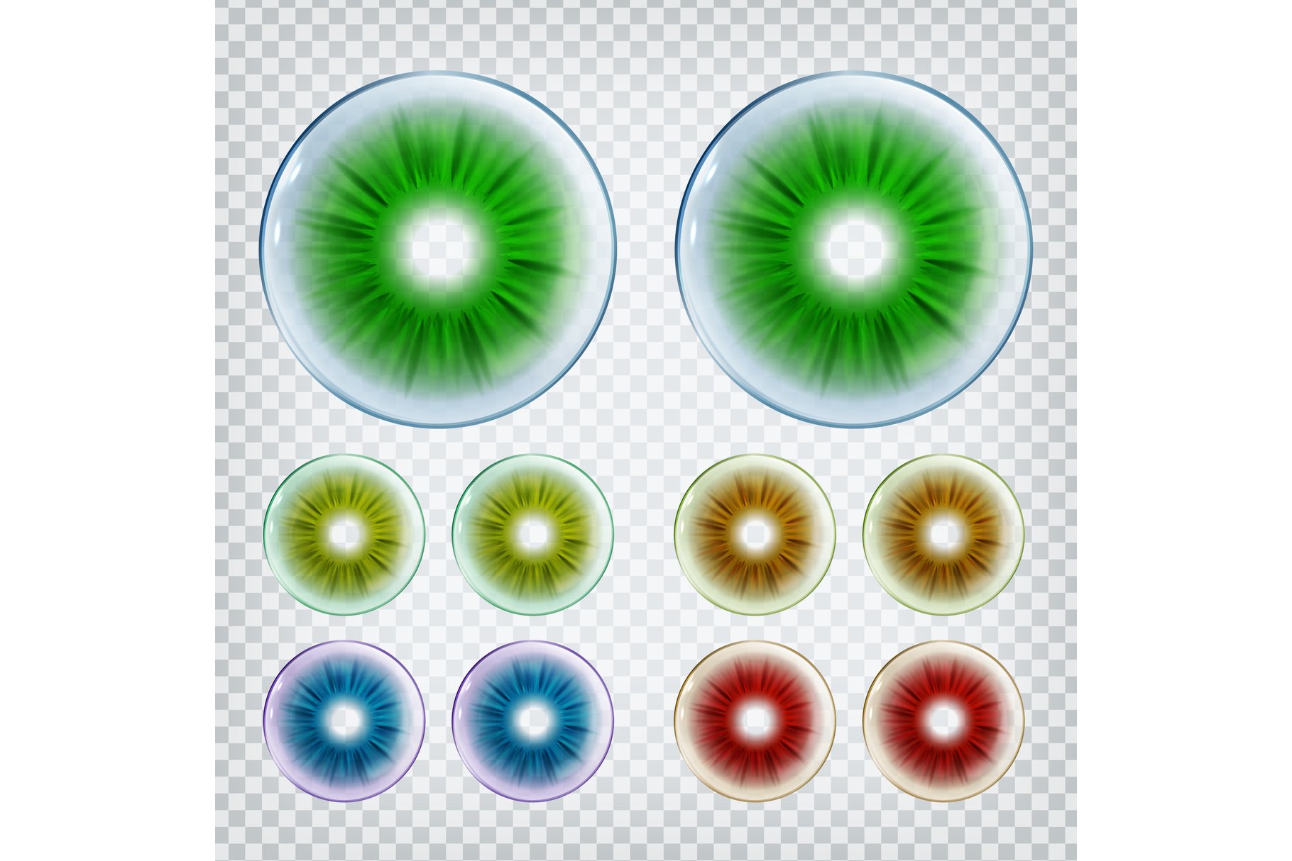 Medical Stylish Contact Optical Lenses Set Vector (573383 ...