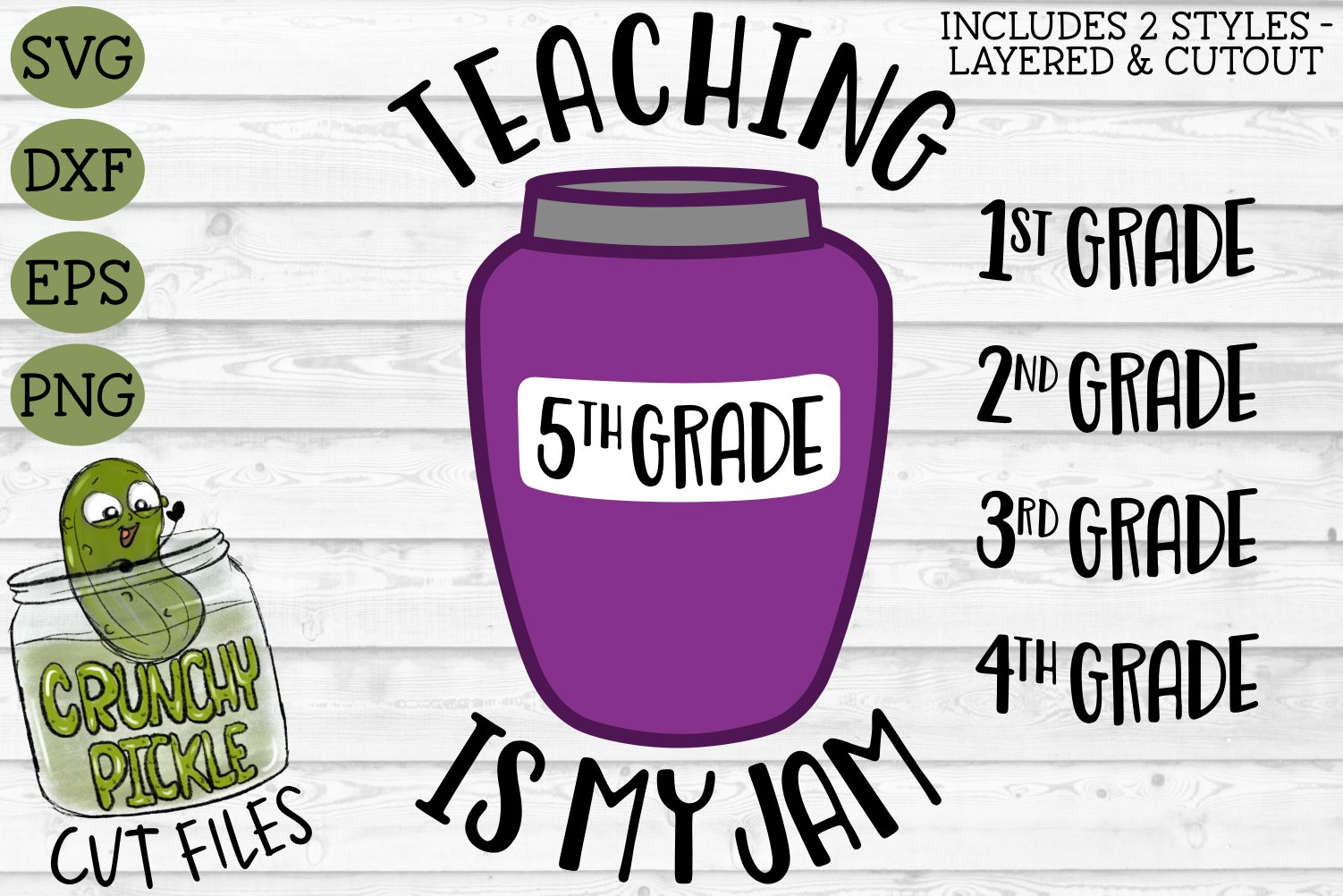 Teaching is my Jam School / Teacher SVG (144413) | Cut Files | Design ...