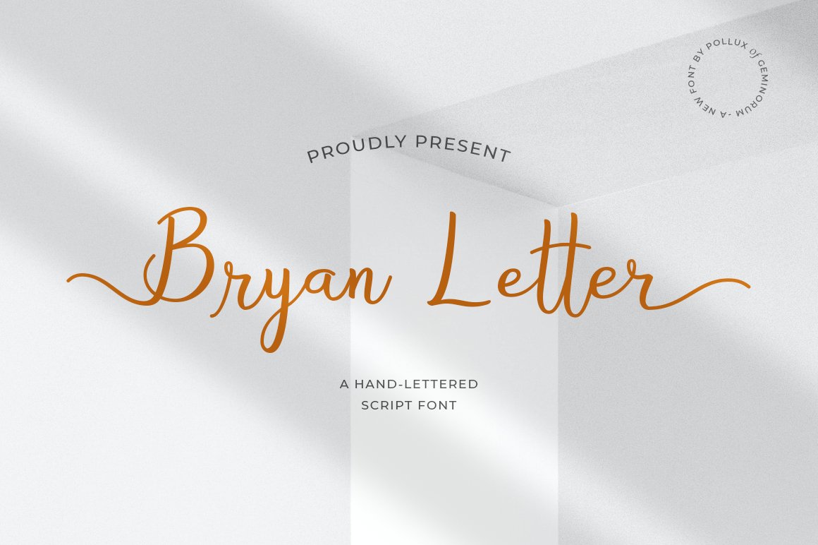 Bryan Letter - Hand-Lettered Script Font (808317) | Handwritten | Font ...