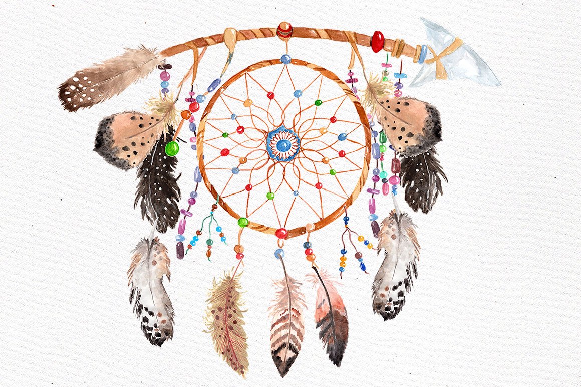 Dreamcatchers, Tribal clip art (23299) | Illustrations | Design Bundles