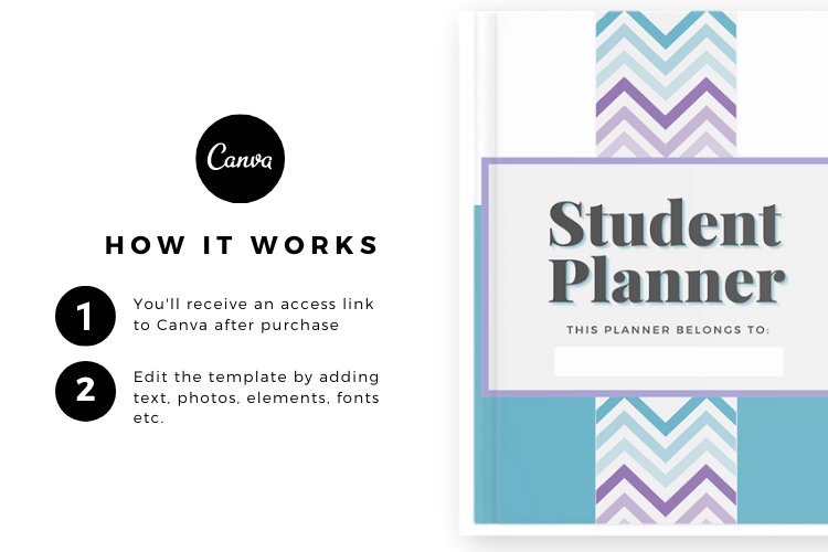 STUDENT PLANNER CUSTOMIZABLE CANVA TEMPLATE