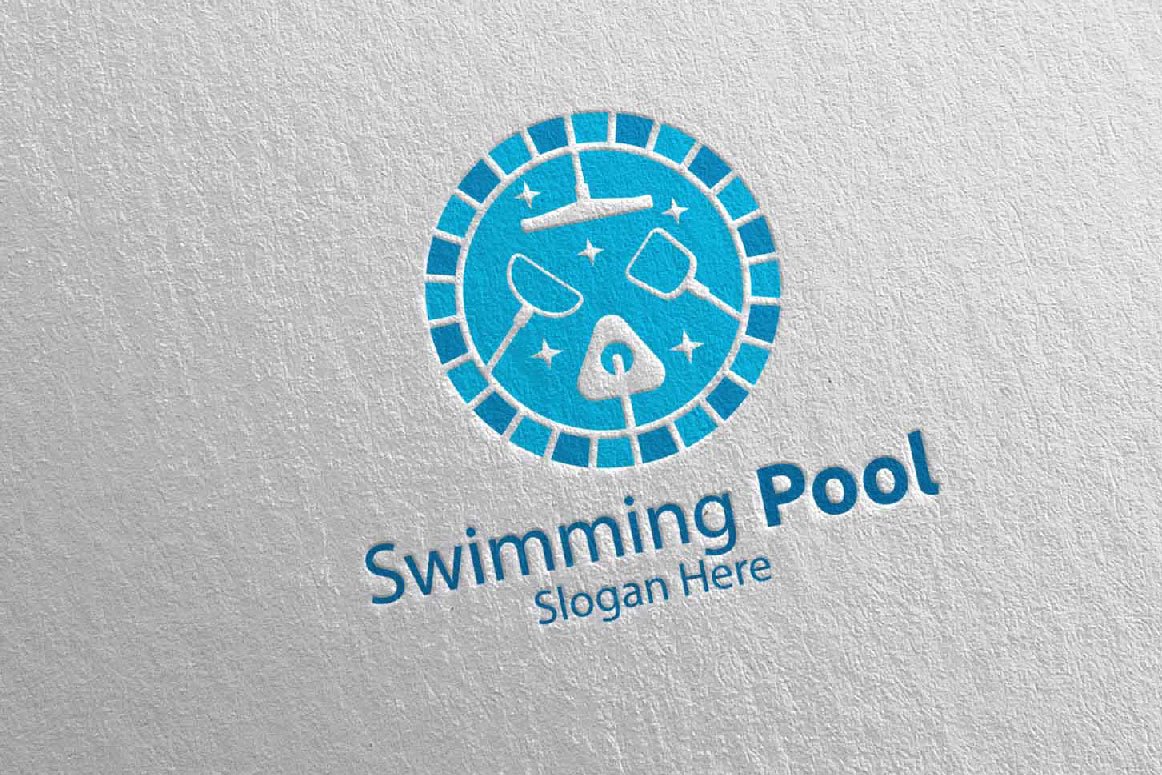 Swimming Pool Services Logo 22 (880859) | Logos | Design Bundles