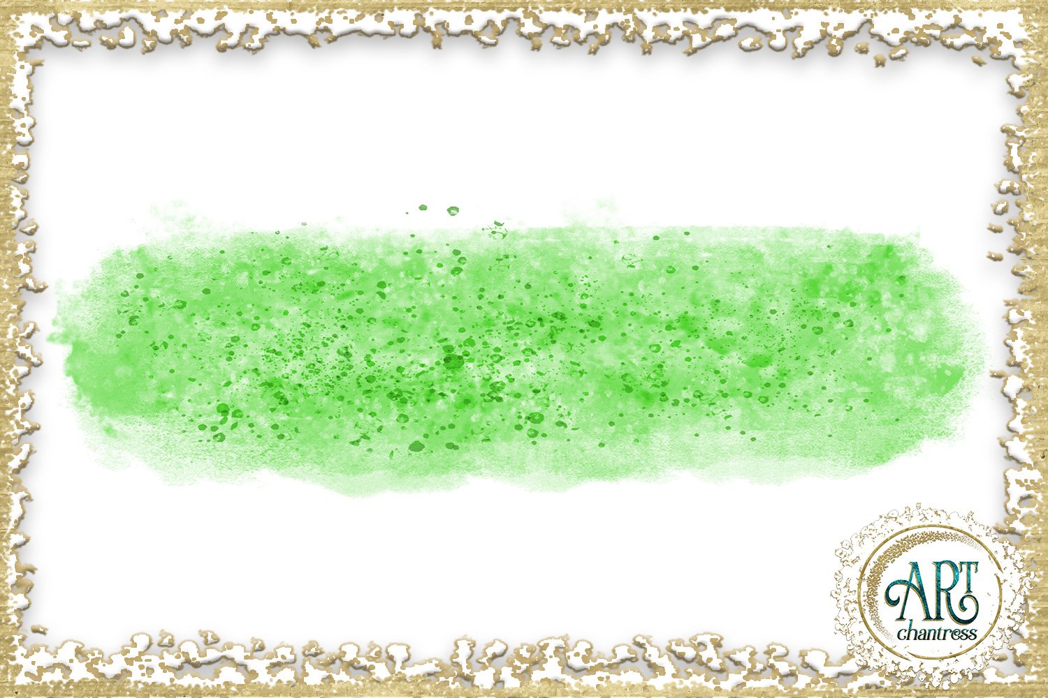 Lime Green Glitter Greenery Digital Clipart Brush Stroke (103523 ...