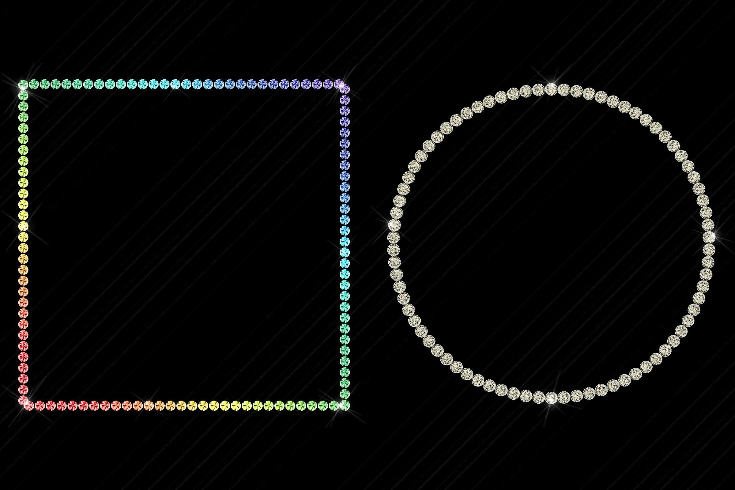 Gemstone/Diamonds Frames Clip Art (564398) | Illustrations | Design Bundles