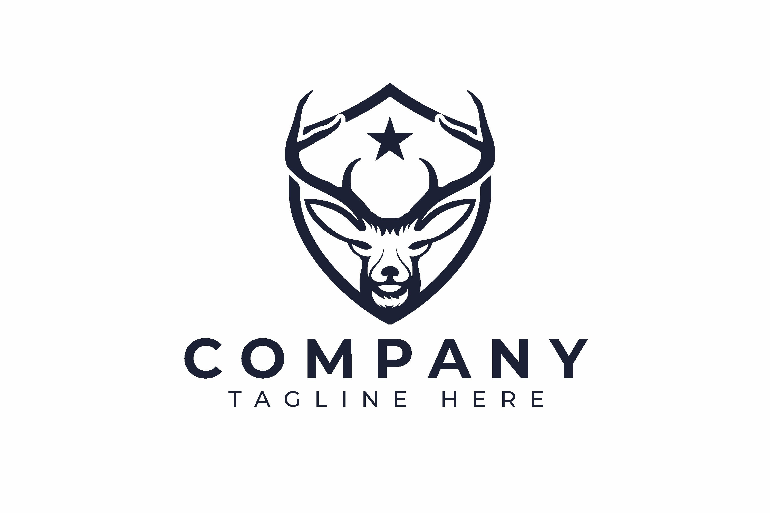 Deer Shield Emblem Logo Design (1185807) | Logos | Design Bundles