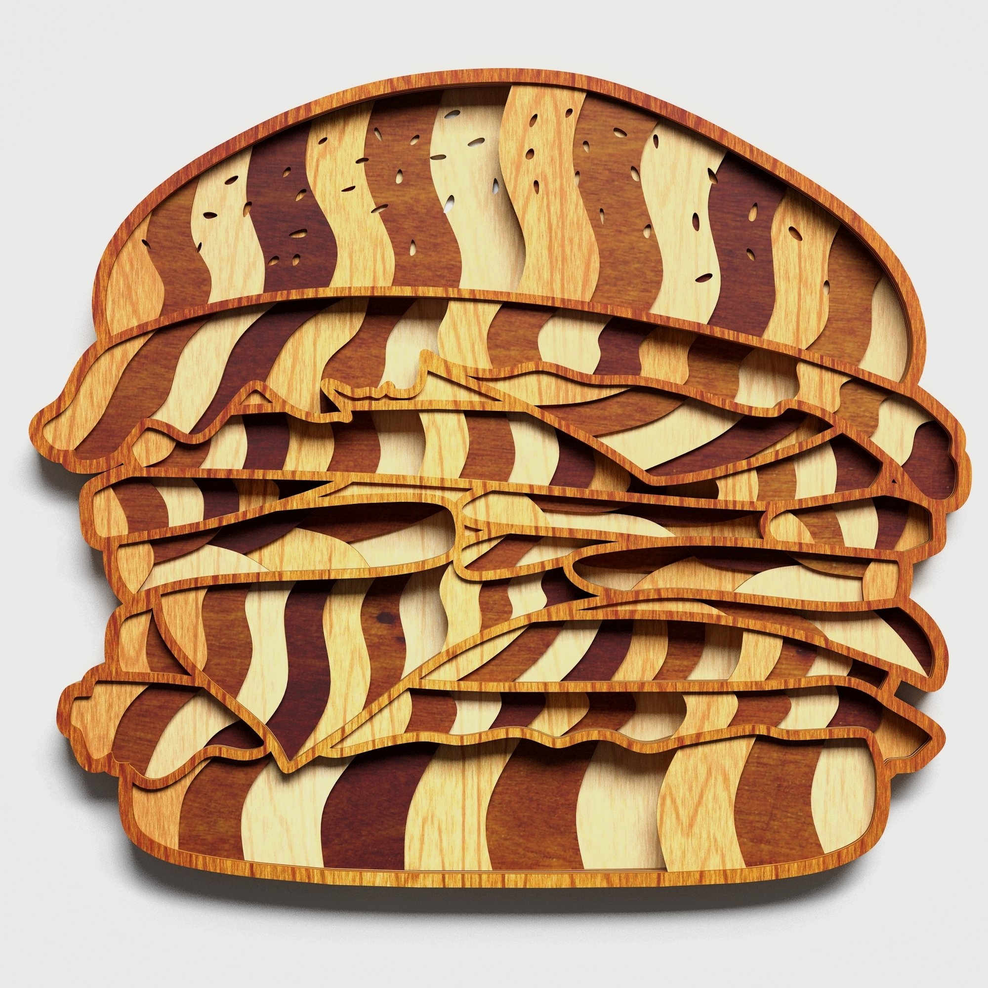 Multilayer Burger Mandala, Vector file for cutting (859843) | Paper ...