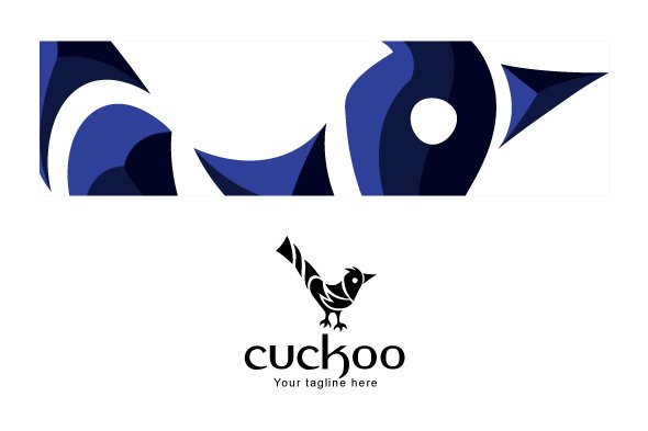 Cuckoo - Black Bird Stock Logo Template (26186) | Logos | Design Bundles
