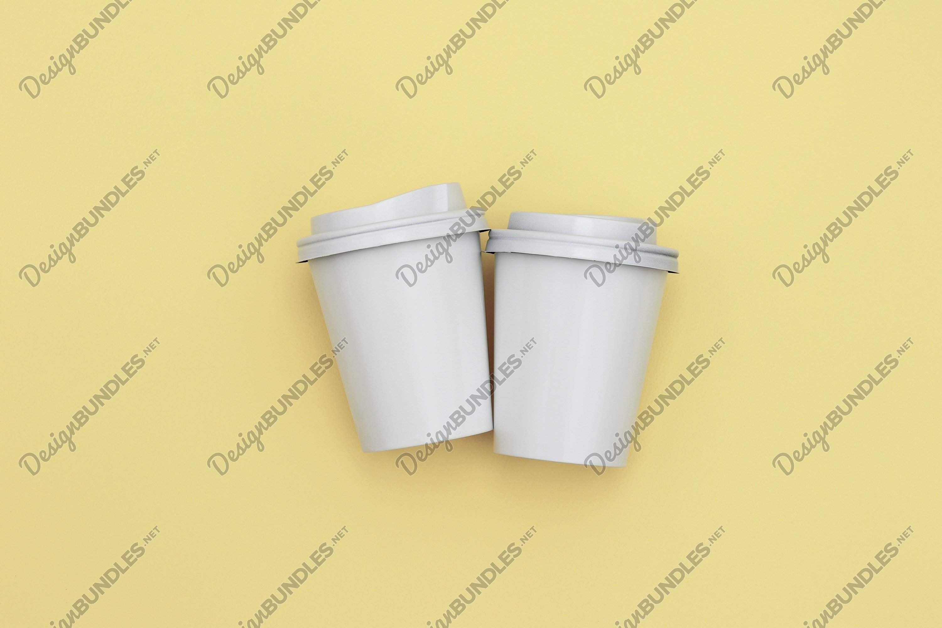 Plastic cups with lid (1264946) | Food and Drink | Design Bundles