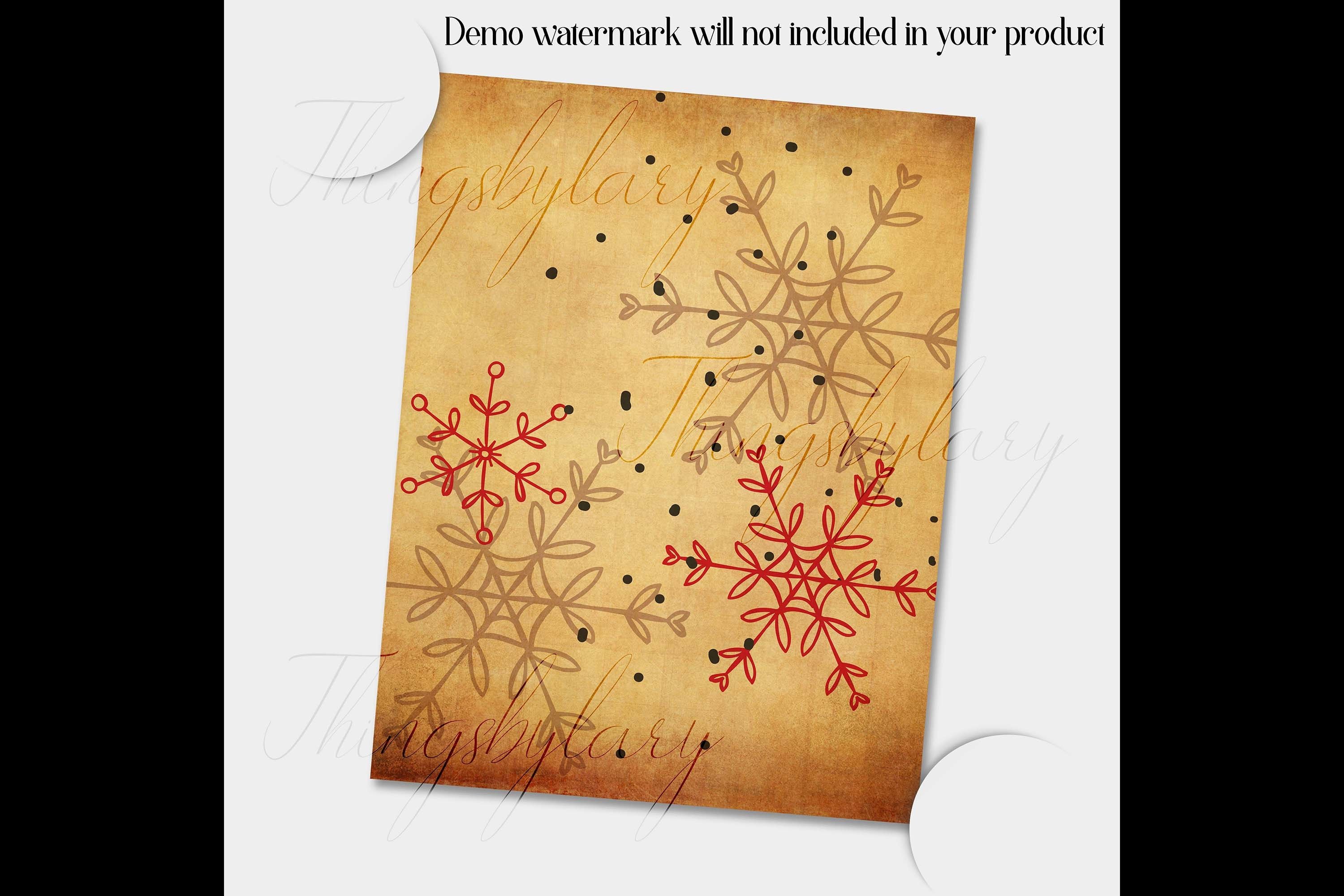 16 Vintage Winter Holiday Christmas Digital Papers 8.5x11 (361926 ...