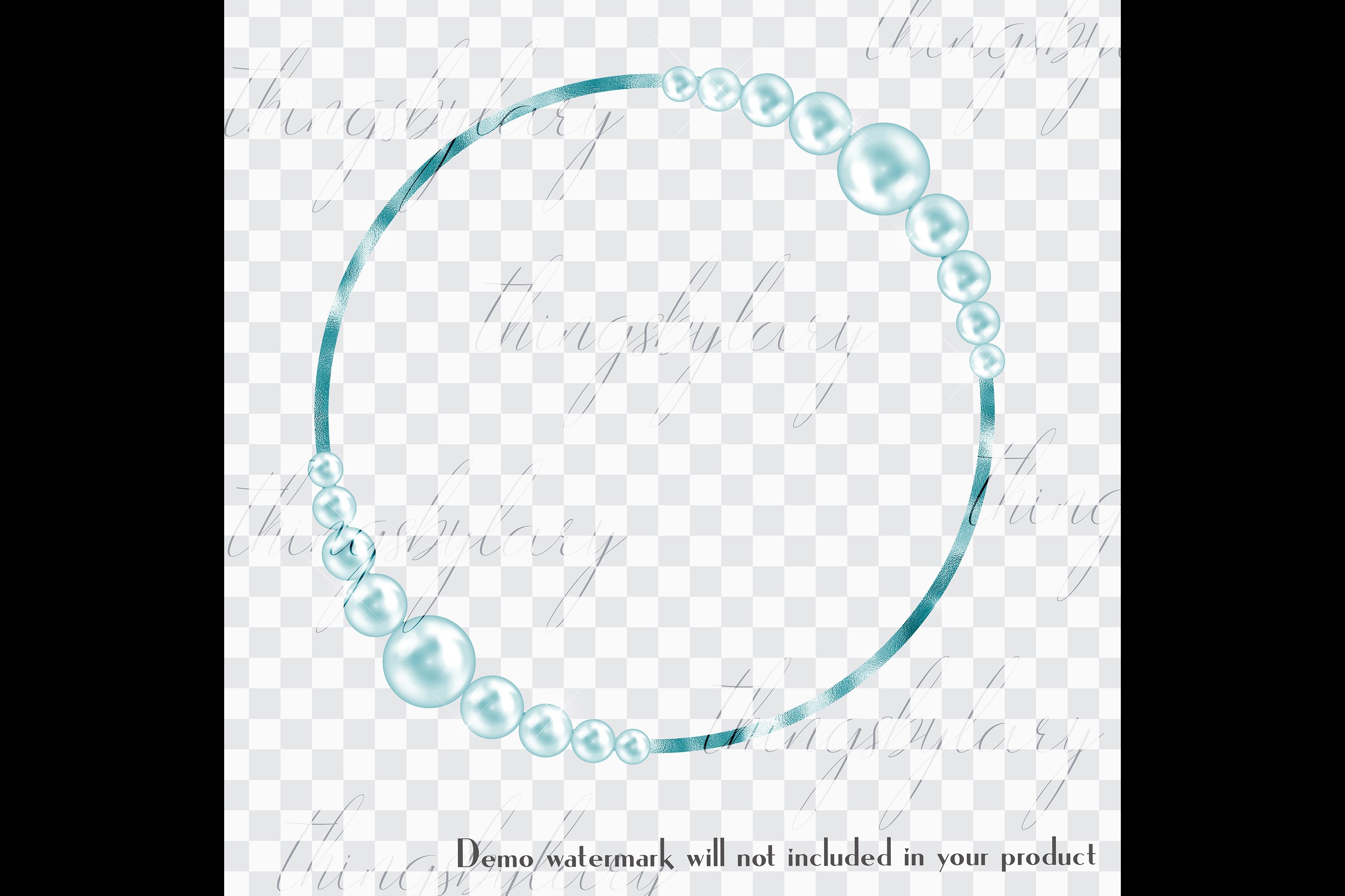 100 Pearl & Foil Circle Frames Clip arts Real Pearl Frames (564276 ...