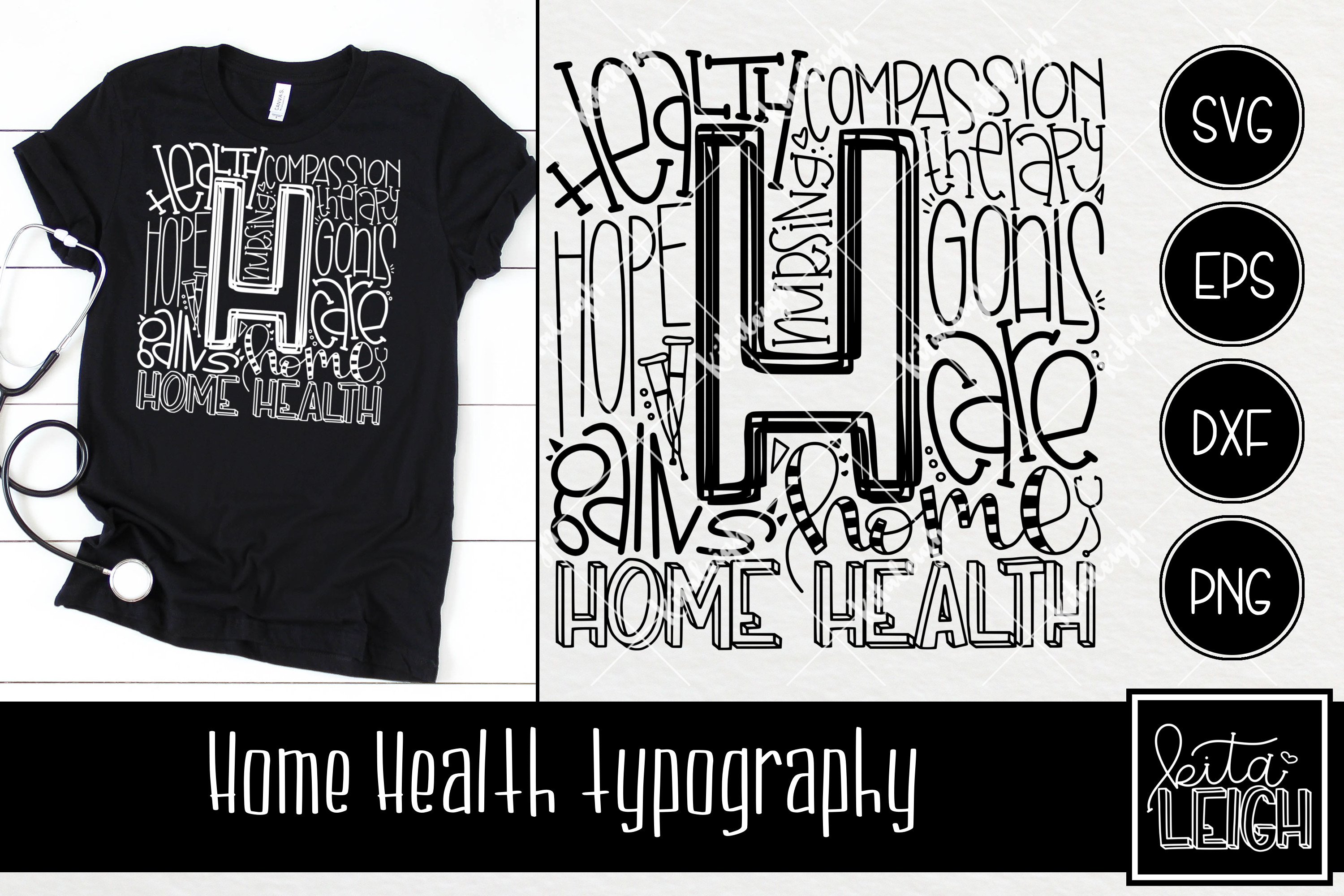 Home Health Typography (258524) | Hand Lettered | Design Bundles