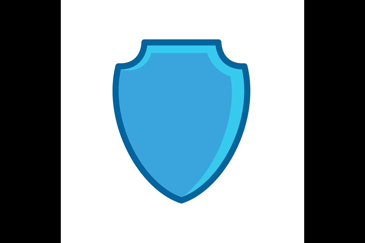 Shield symbol blue Icon vector illustration (875536) | Icons | Design ...