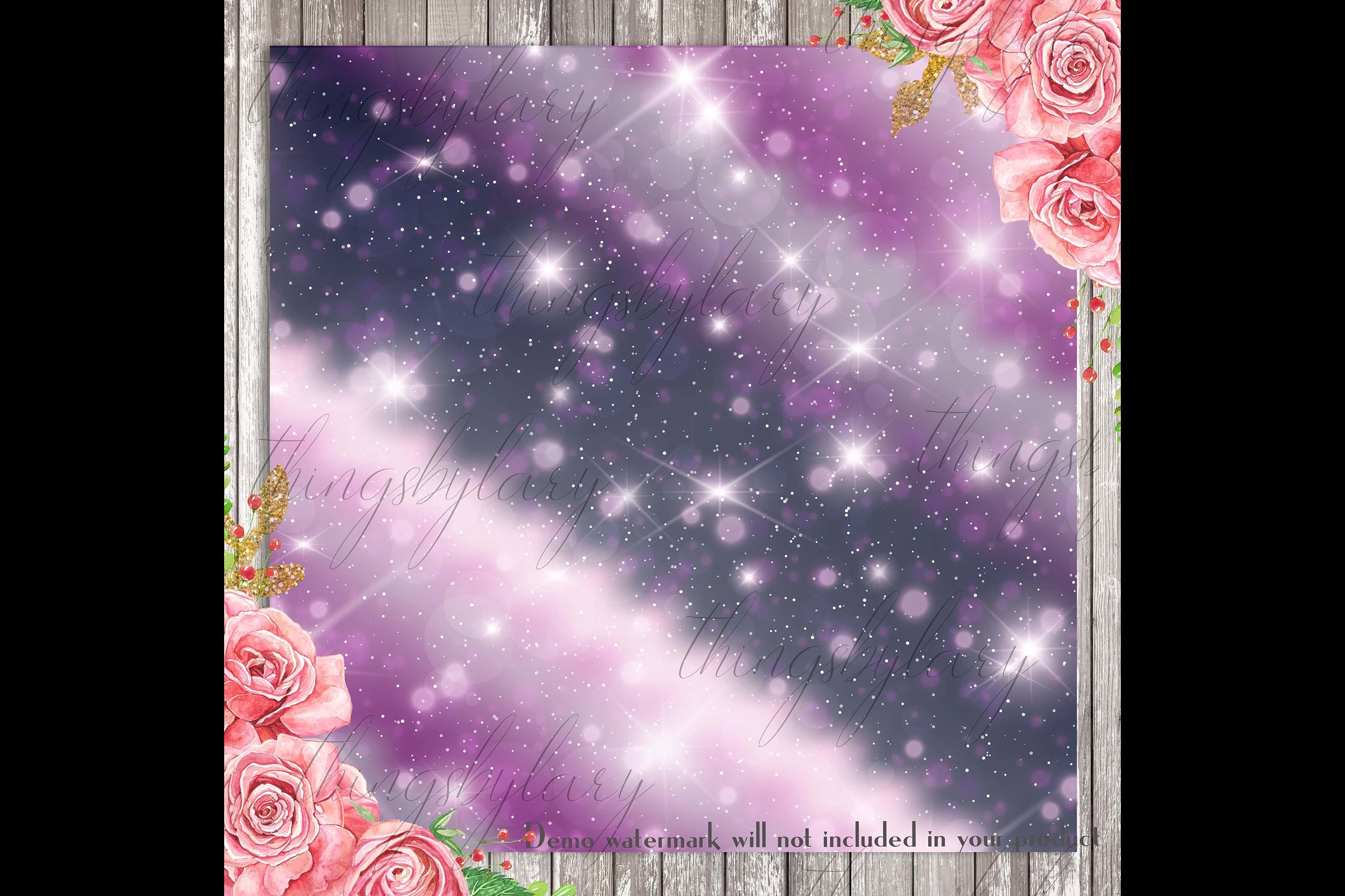 30 Fantasy Galaxy Rainbow Starry Night Sky Digital Papers (292883 ...