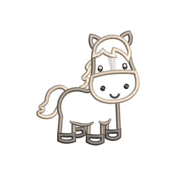 Horse Applique (70822) | Embroidery | Design Bundles