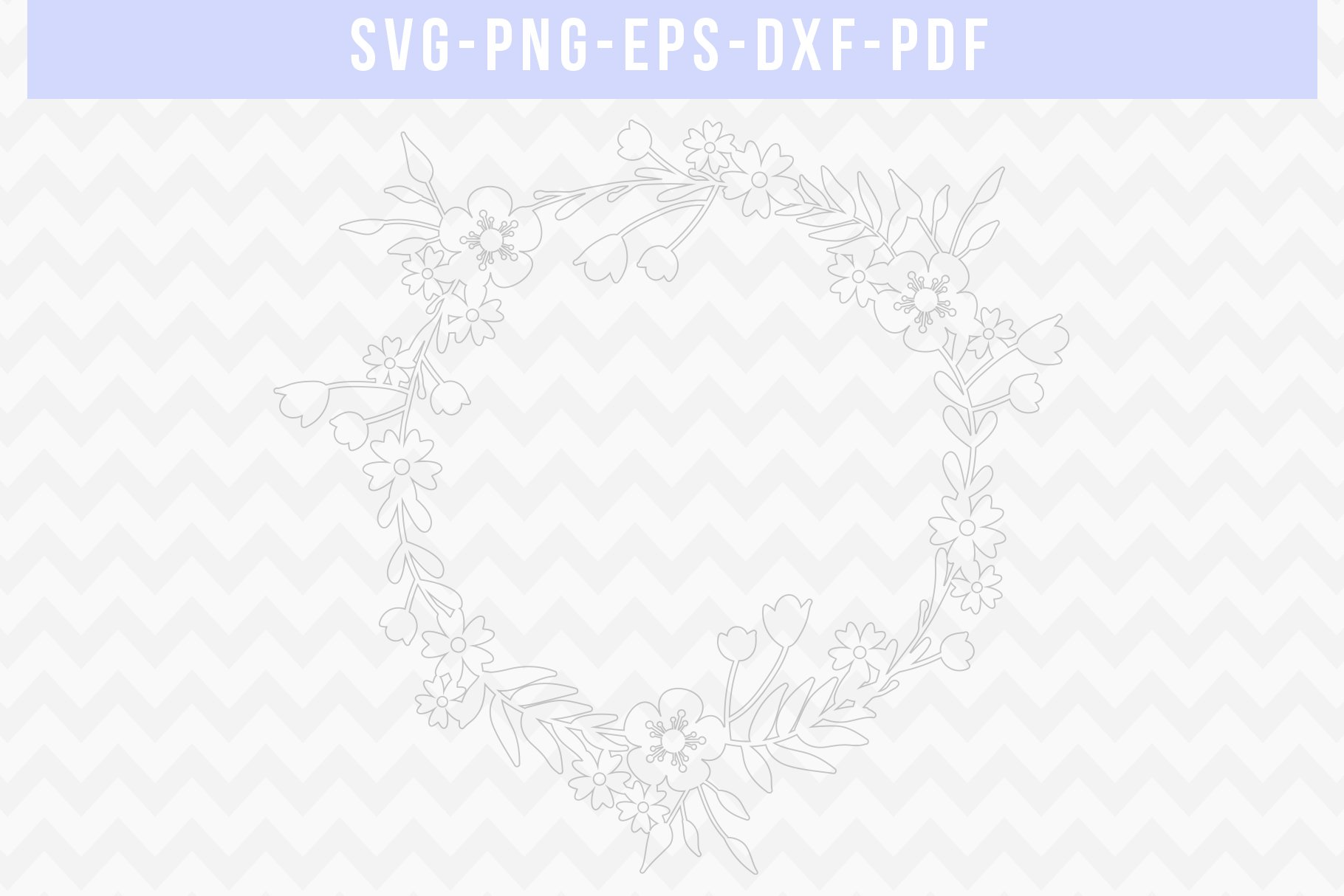 Flower Wreath SVG Cut File, Laurel Papercut, DXF, PDF, PNG (143898 ...