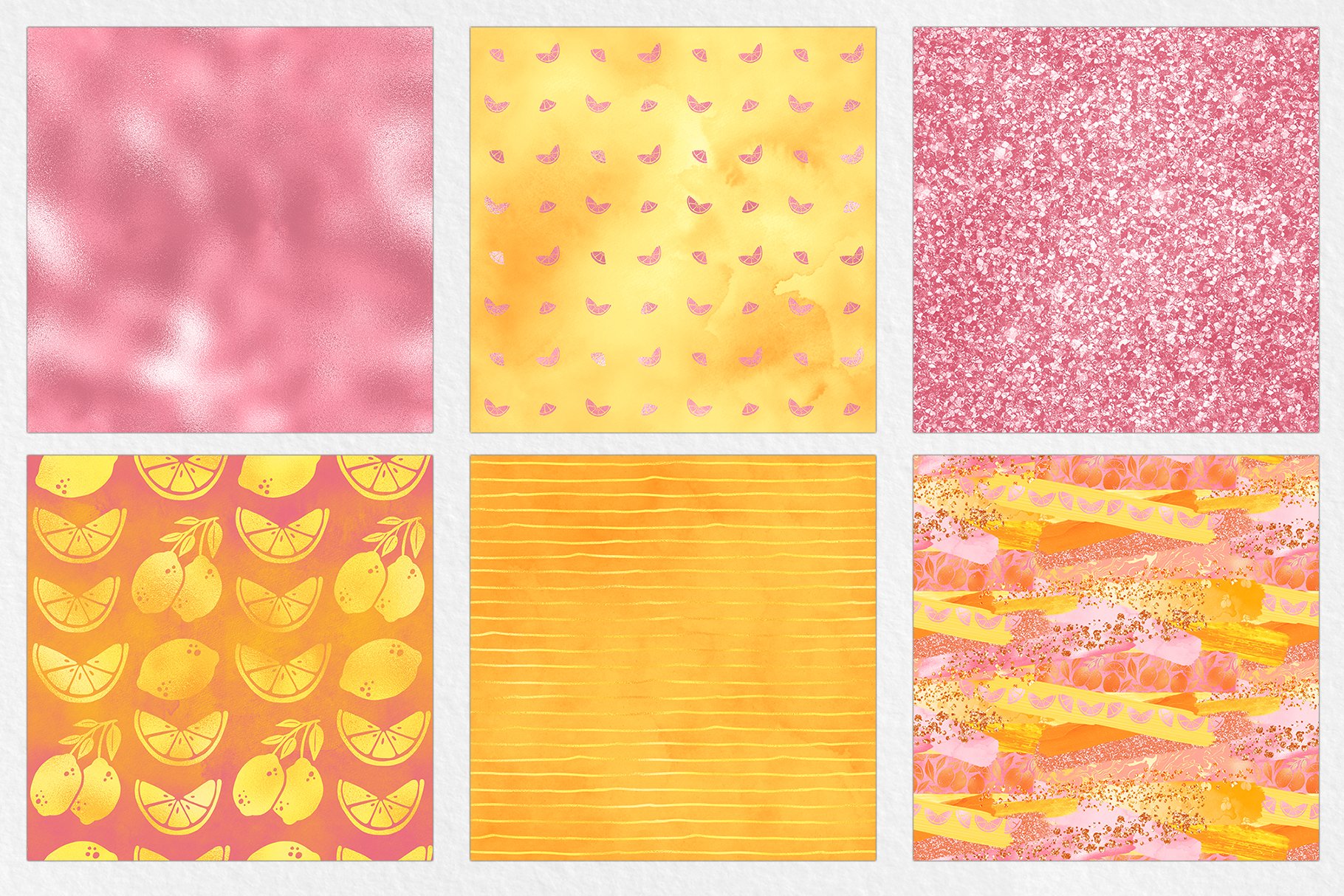 Lemonade Digital Paper Pack