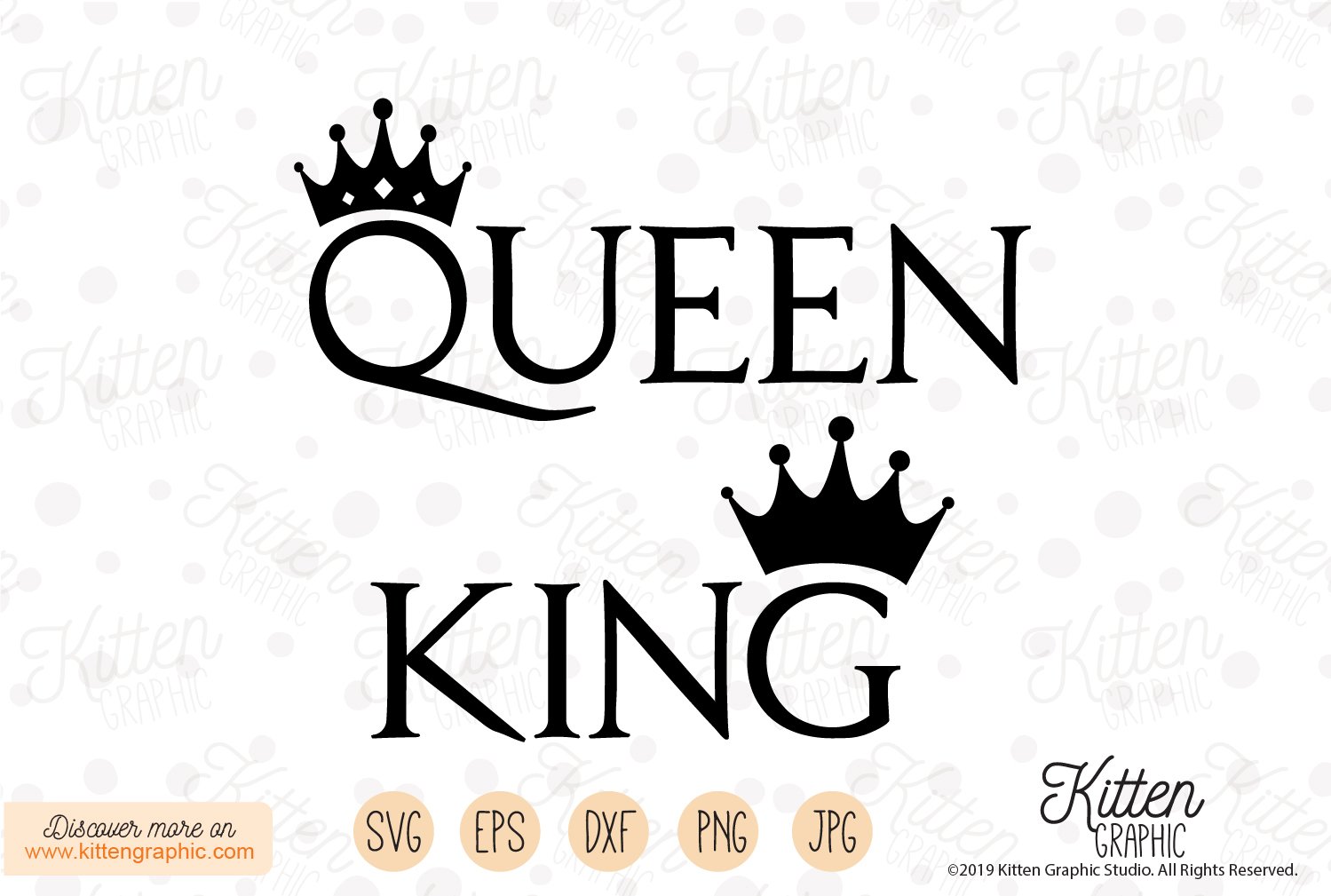 Queen, King (402937) | SVGs | Design Bundles
