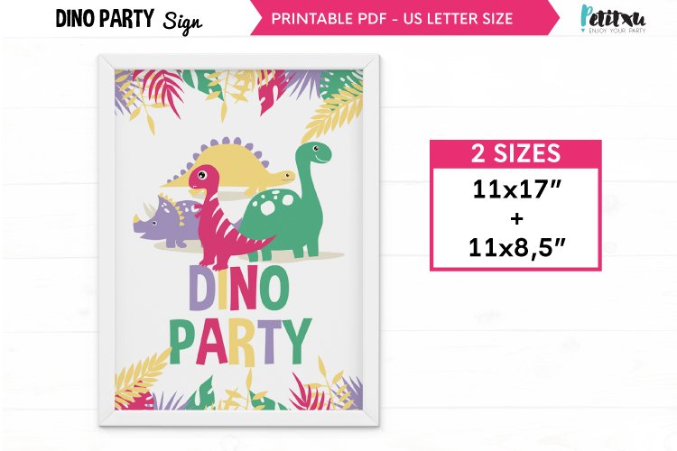 Dinosaur Party Printable Signs