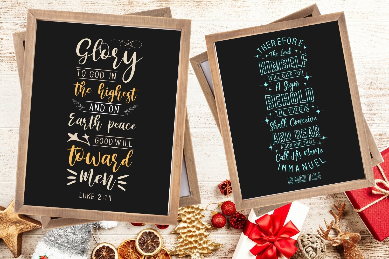 Christmas Bible Verses Bundle SVG (892345) | Hand Lettered | Design Bundles