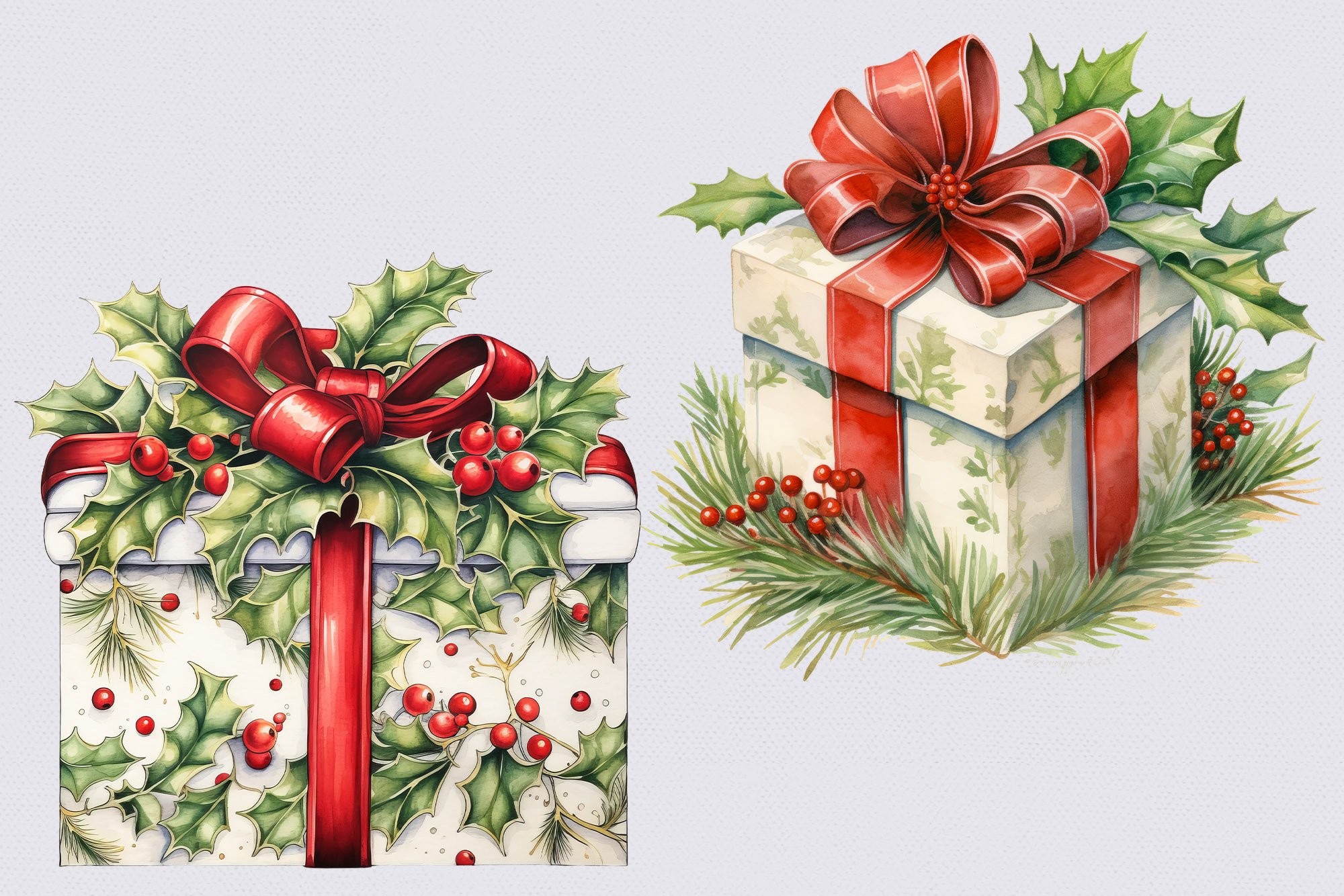 Christmas Gift Box Clip Art Christmas Gift Box Clipart Bundle