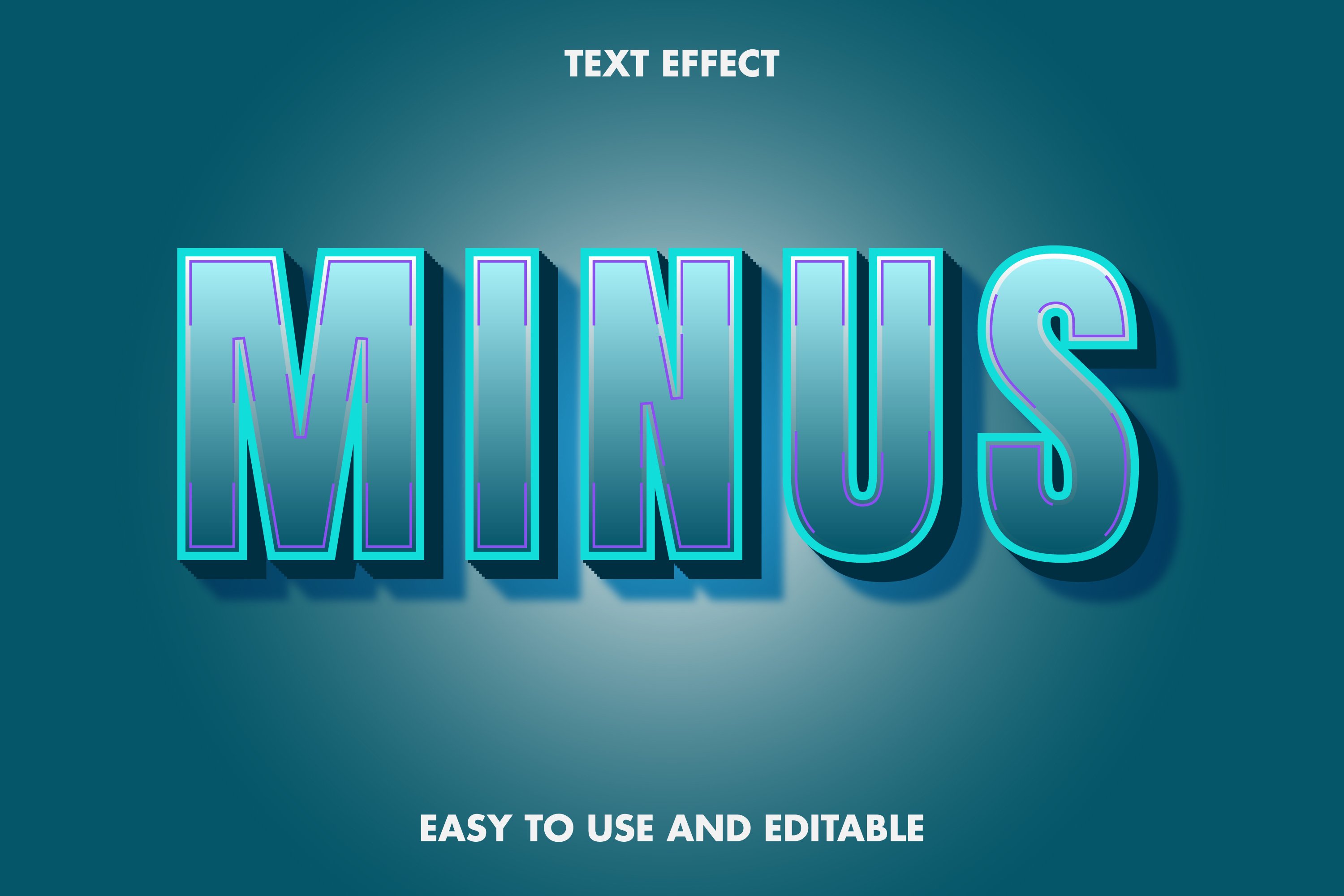 Minus text effect. easy to use and editable. premium vector (999246 ...