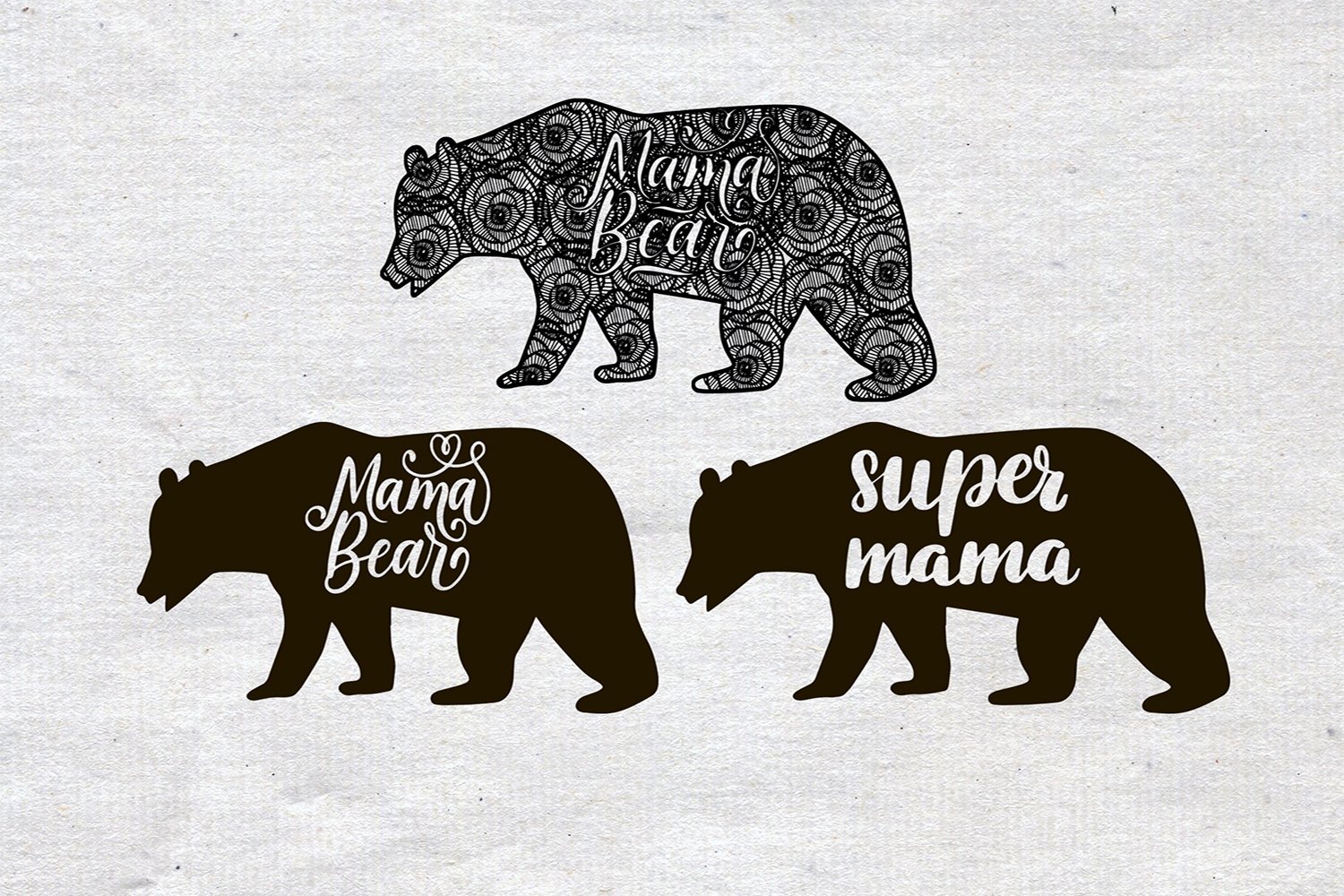Mama Bear SVG Bundle - Cut Files for Cricut, Silhouette (624160) | Cut ...