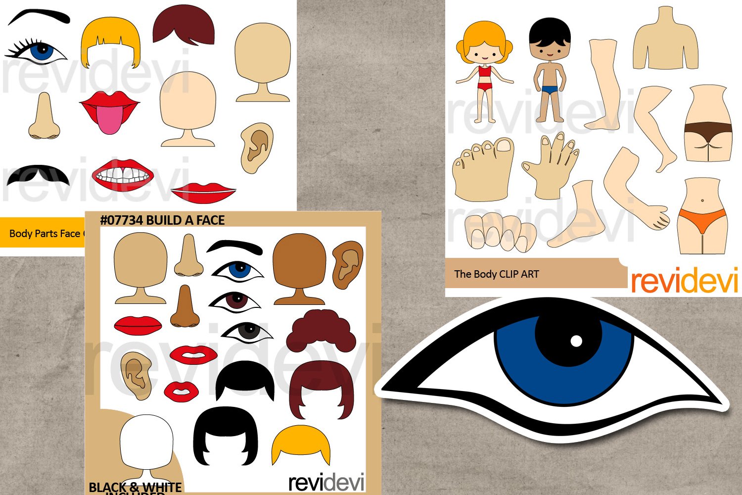 Body Parts clip art illustrations bundle (78538) | Illustrations ...