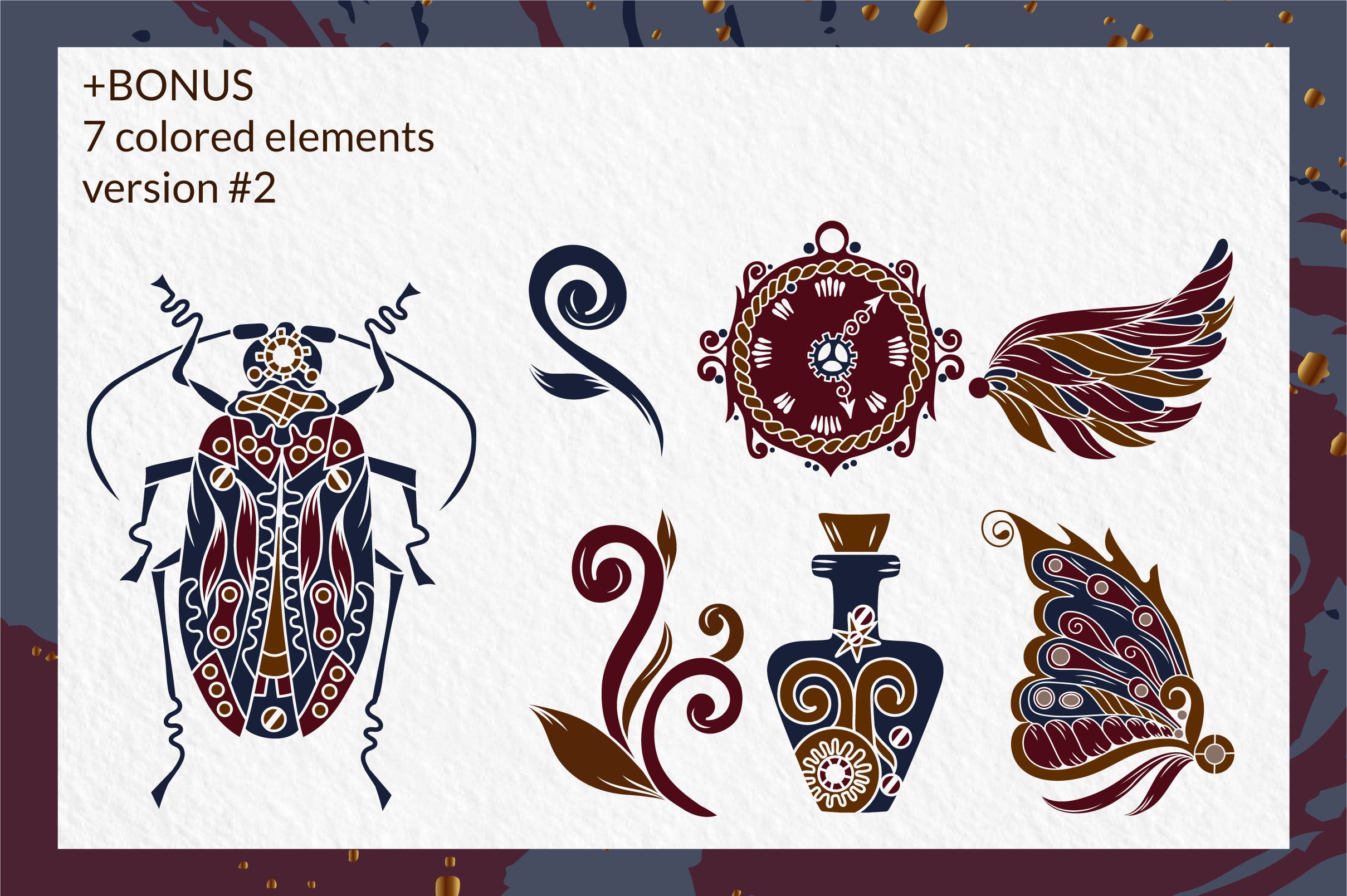 Modern Steampunk Symbol, Steampunk SVG Bundle vol.2 (960647) | Cut ...