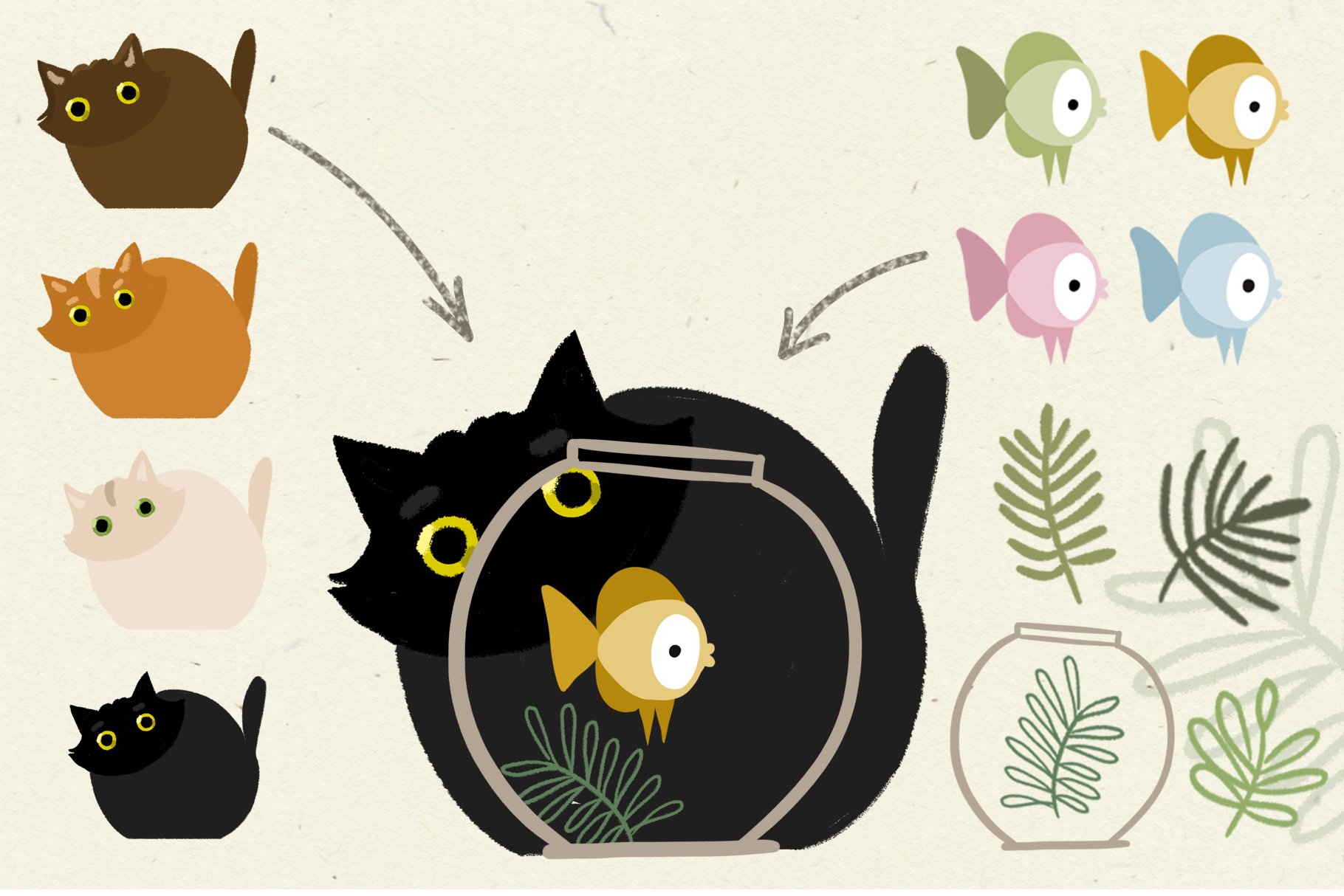 cat creator collection (788736) | Illustrations | Design Bundles