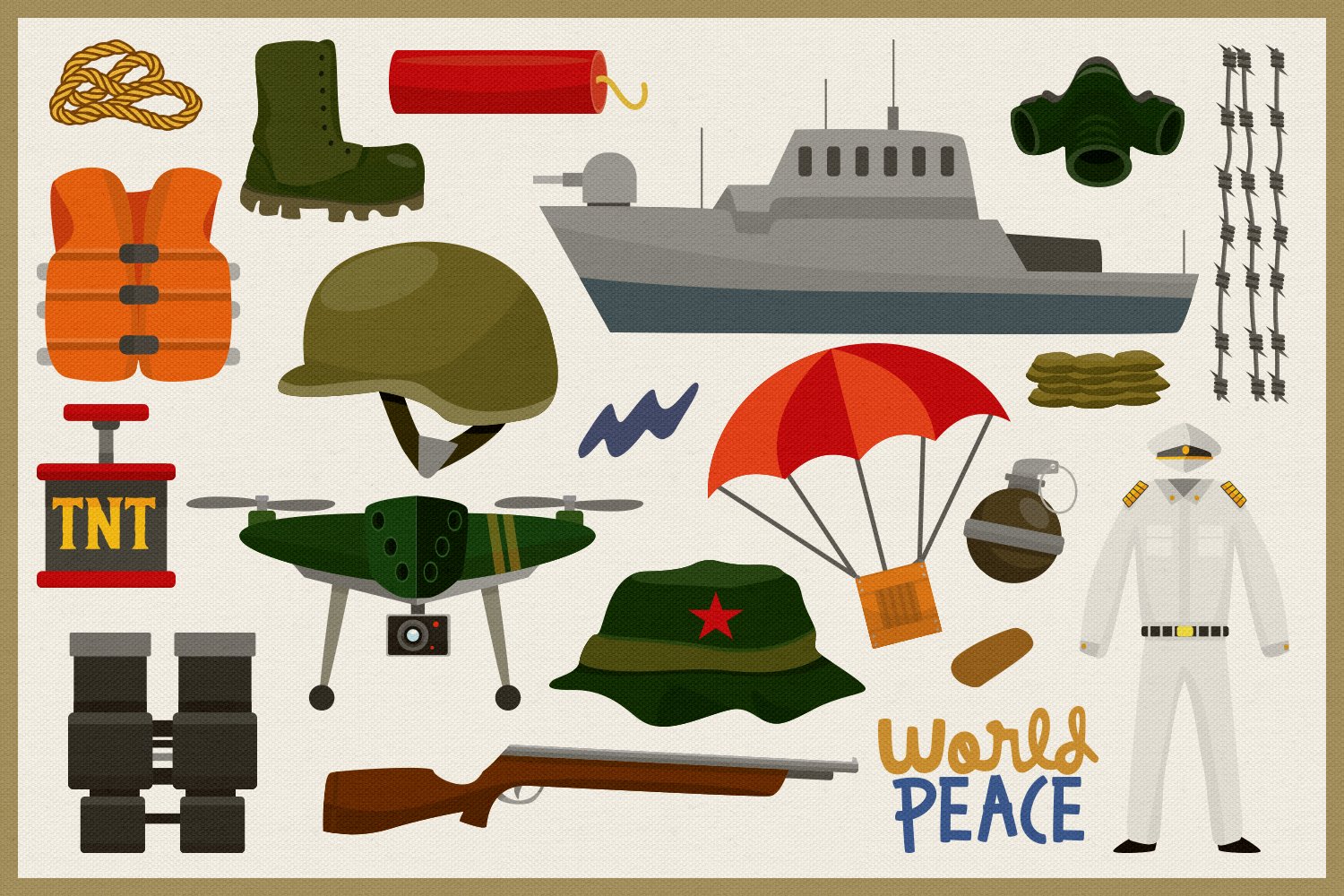 Military Army Vector Clipart Pack