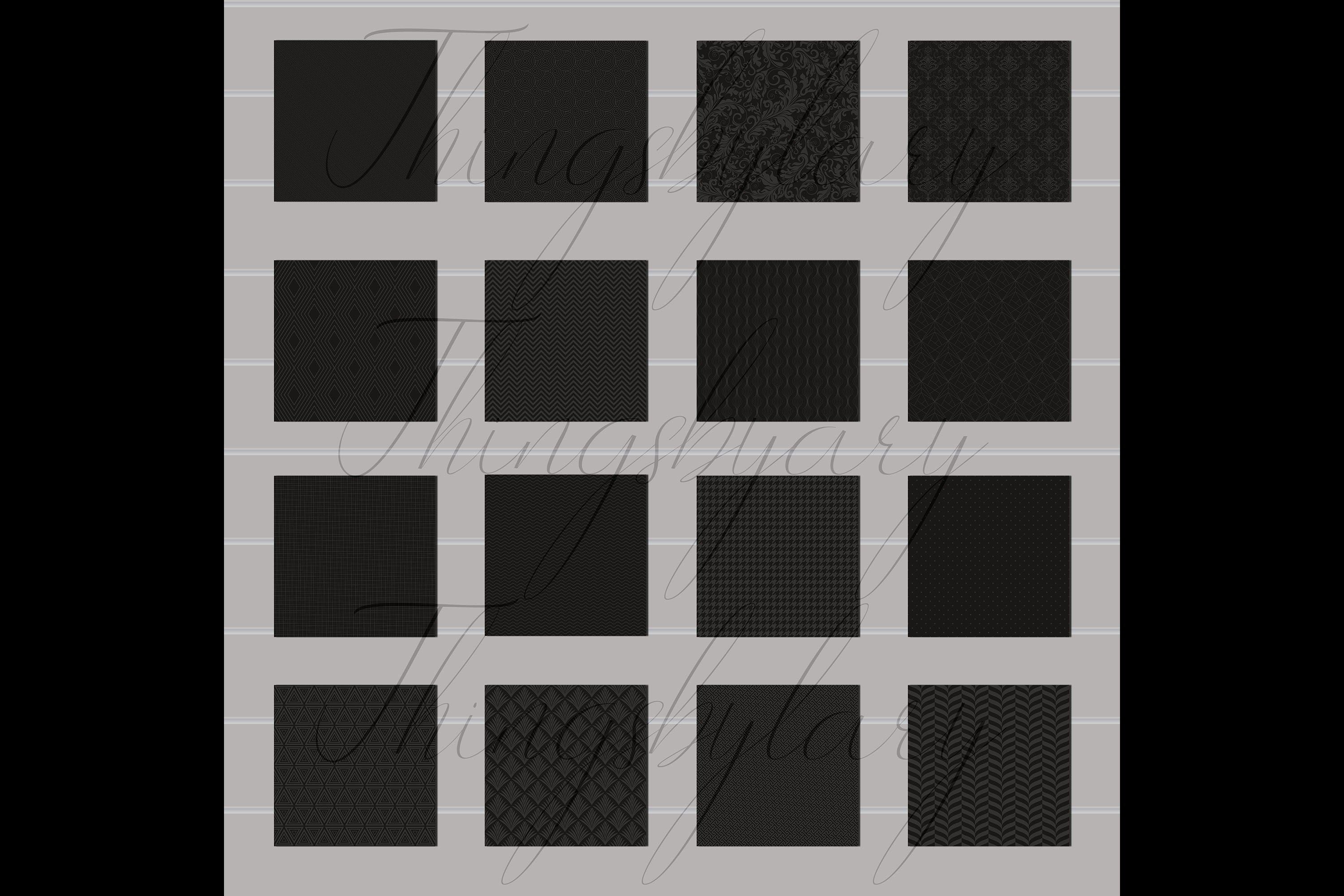 16 Seamless Luxury Black Digital Papers black gray pattern (498634 ...