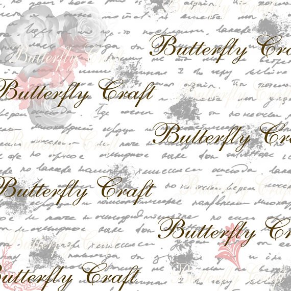 Old Letters Digital Paper, Vintage letters scrapbook Paper (91445 ...