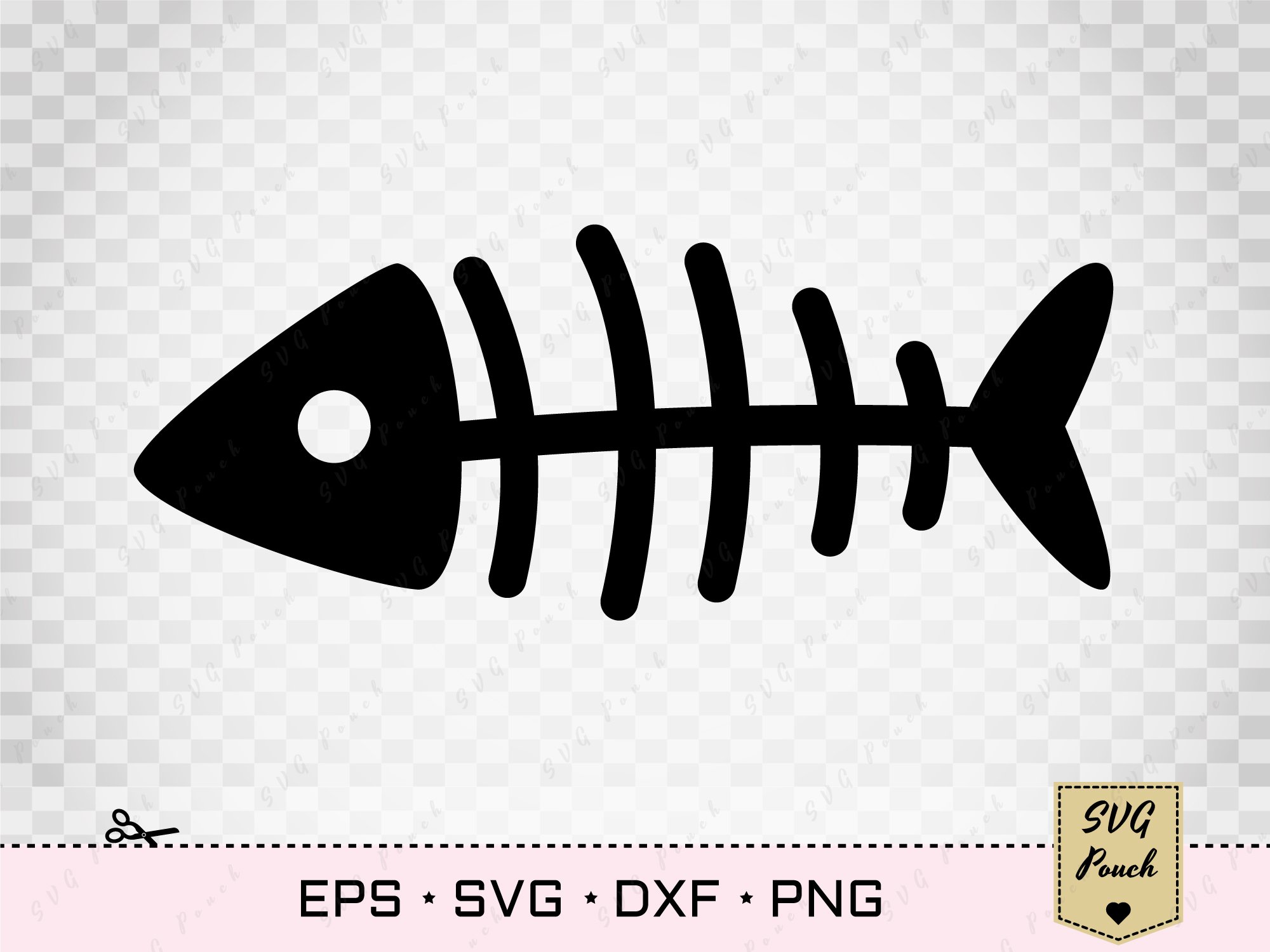 Fishbone SVG Fish Bone Skeleton Vector 565347 Cut Files Design