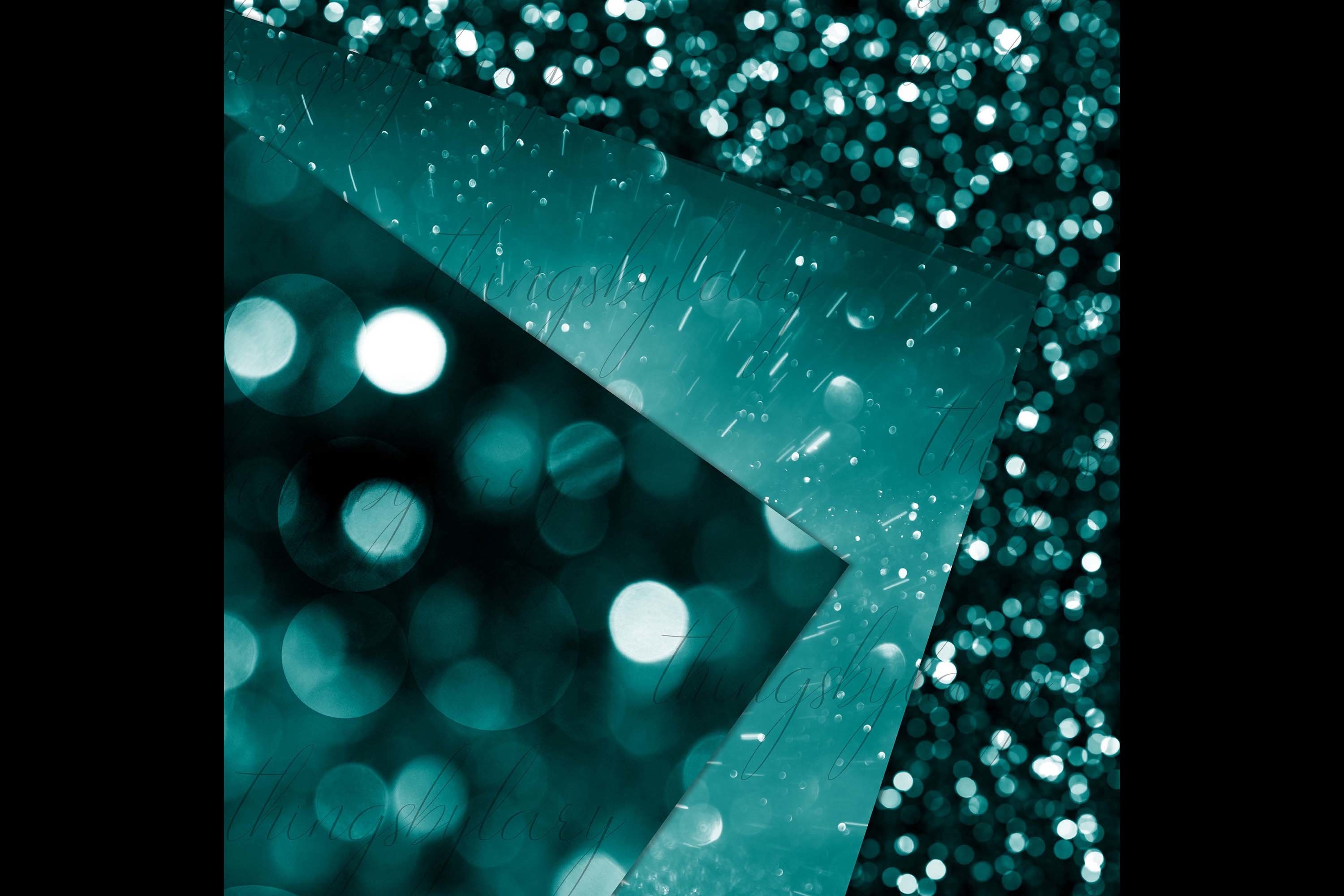 42 Teal Bokeh Realistic Blurred Bokeh Digital Papers 12x12' (365554 ...