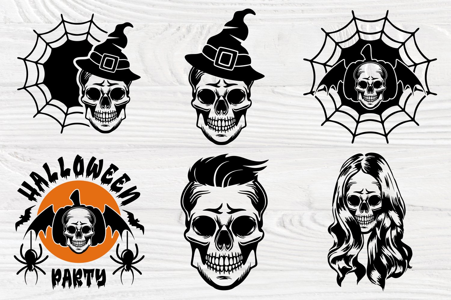 Halloween Party SVG, Skull SVG Bundle, Woman Skull Svg Files (777670 ...