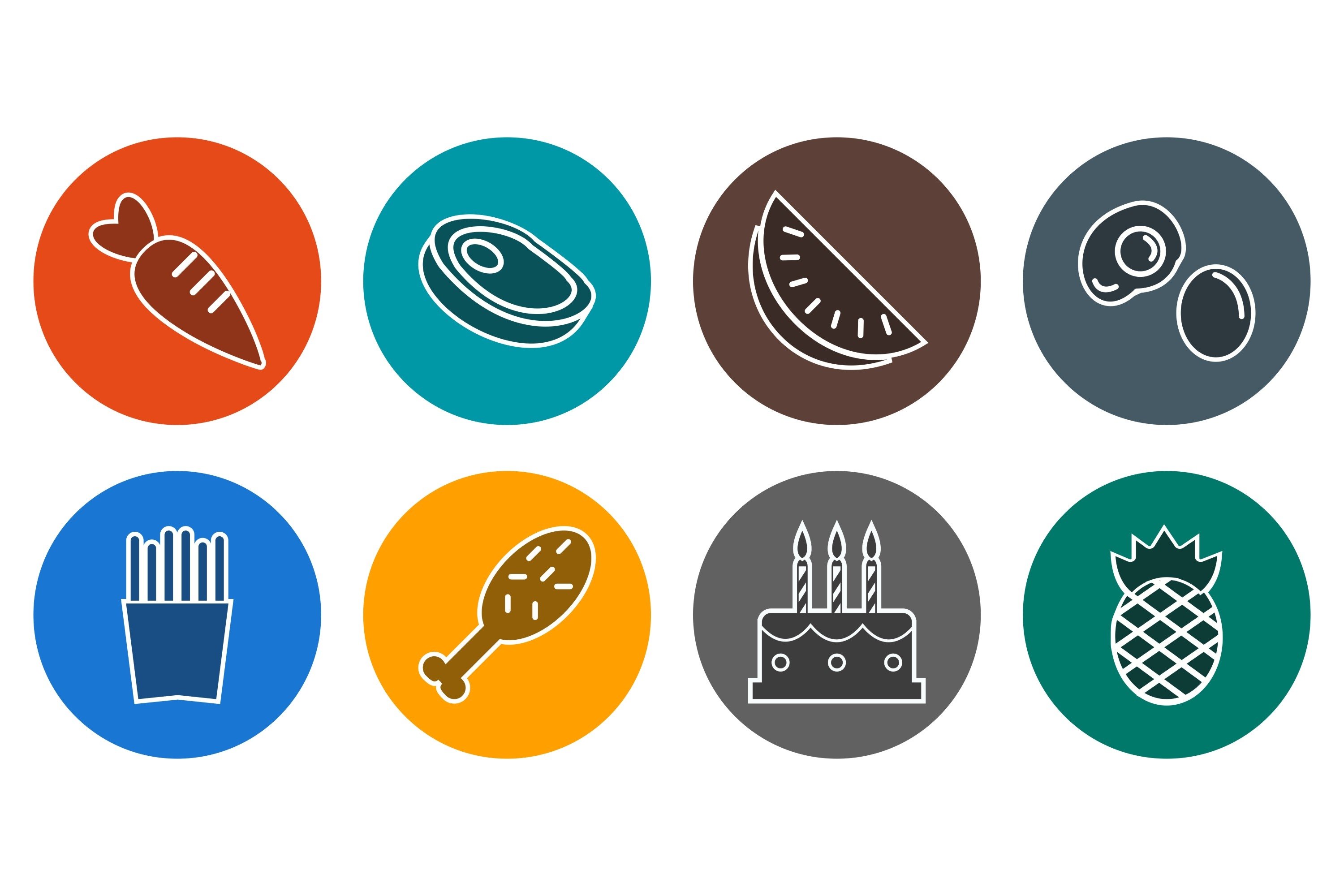 Set Of Food Icons (508548) | Icons | Design Bundles
