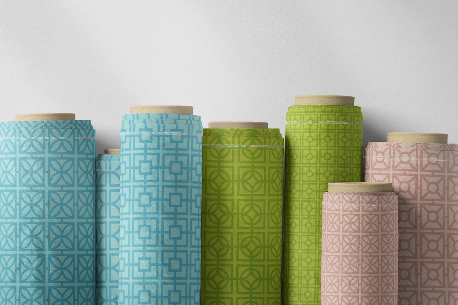 18 Seamless Breeze Block Patterns- Pink, Green & Turquoise (1112639 ...