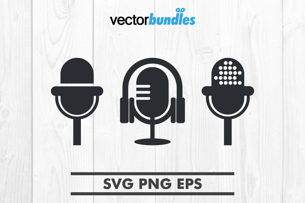 Microphone podcast clip art svg (392018) | SVGs | Design Bundles