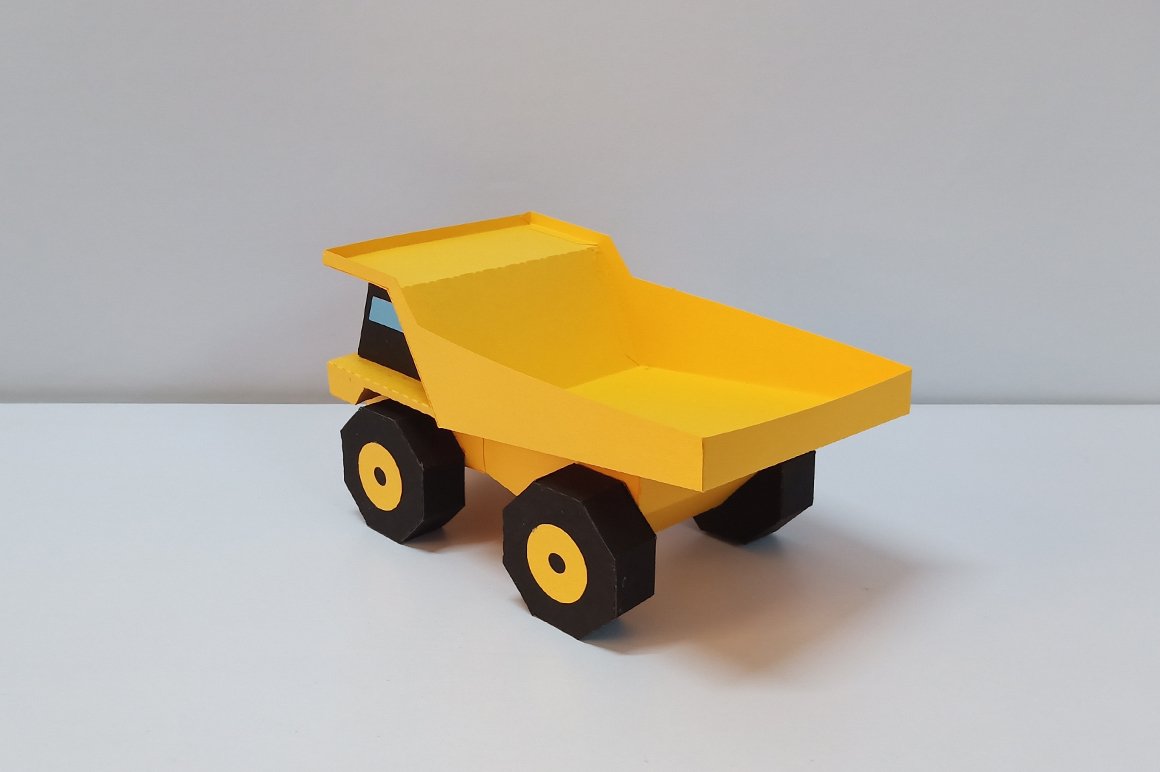 DIY Dump Truck - 3d papercraft (534903) | Printables | Design Bundles