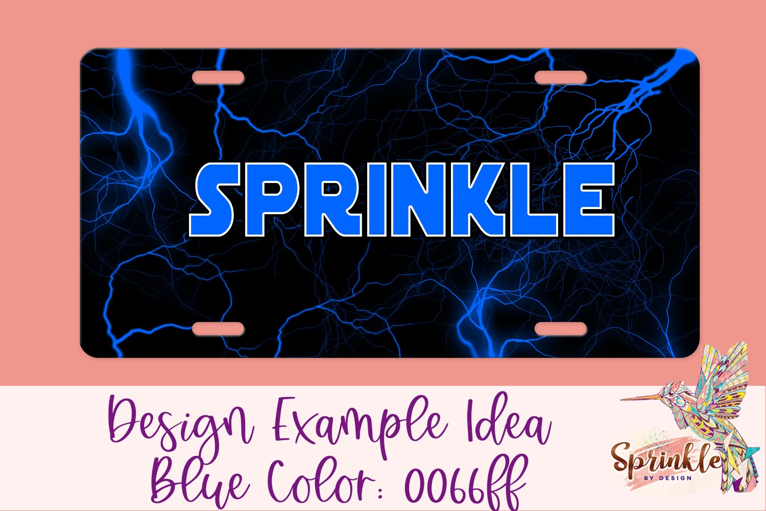 Blue Lightning License Plate Sublimation (990646) | Sublimation ...