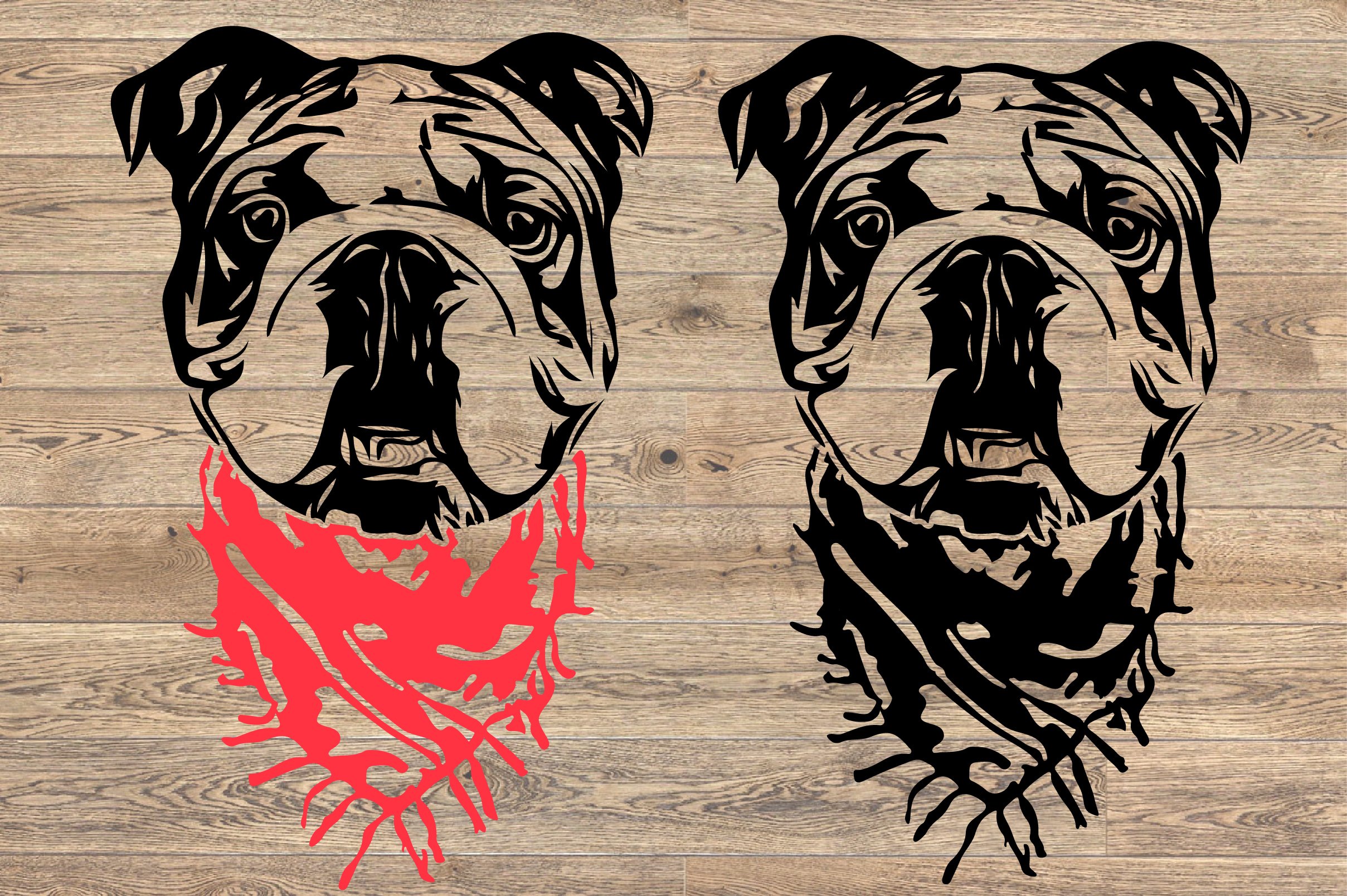 Bulldog Whit Scarf SVG Head French Dog 4th July 1268S (214849) | SVGs ...