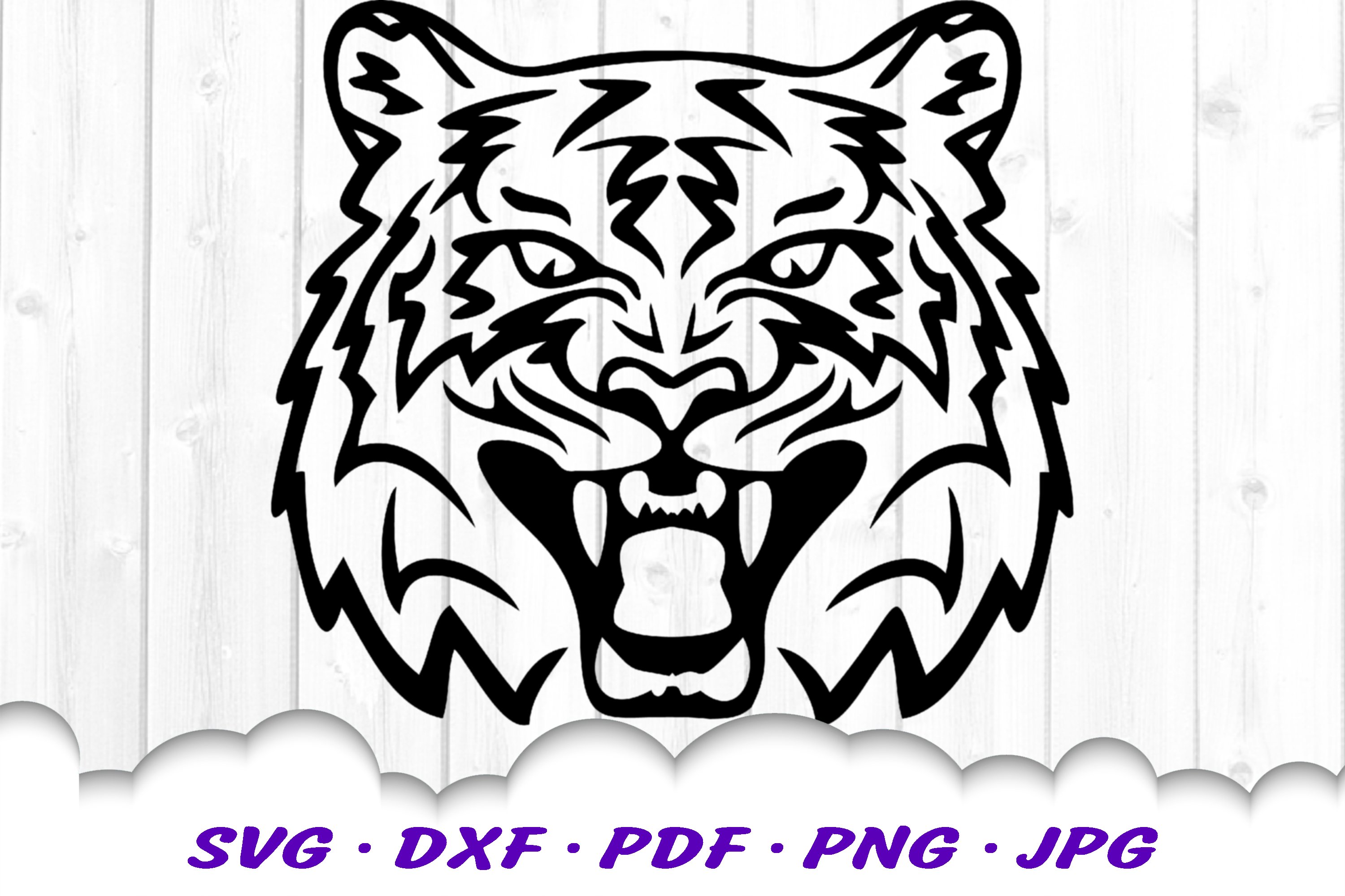 Tiger Mascot Sports Team SVG DXF Cut Files (417551) | Illustrations ...