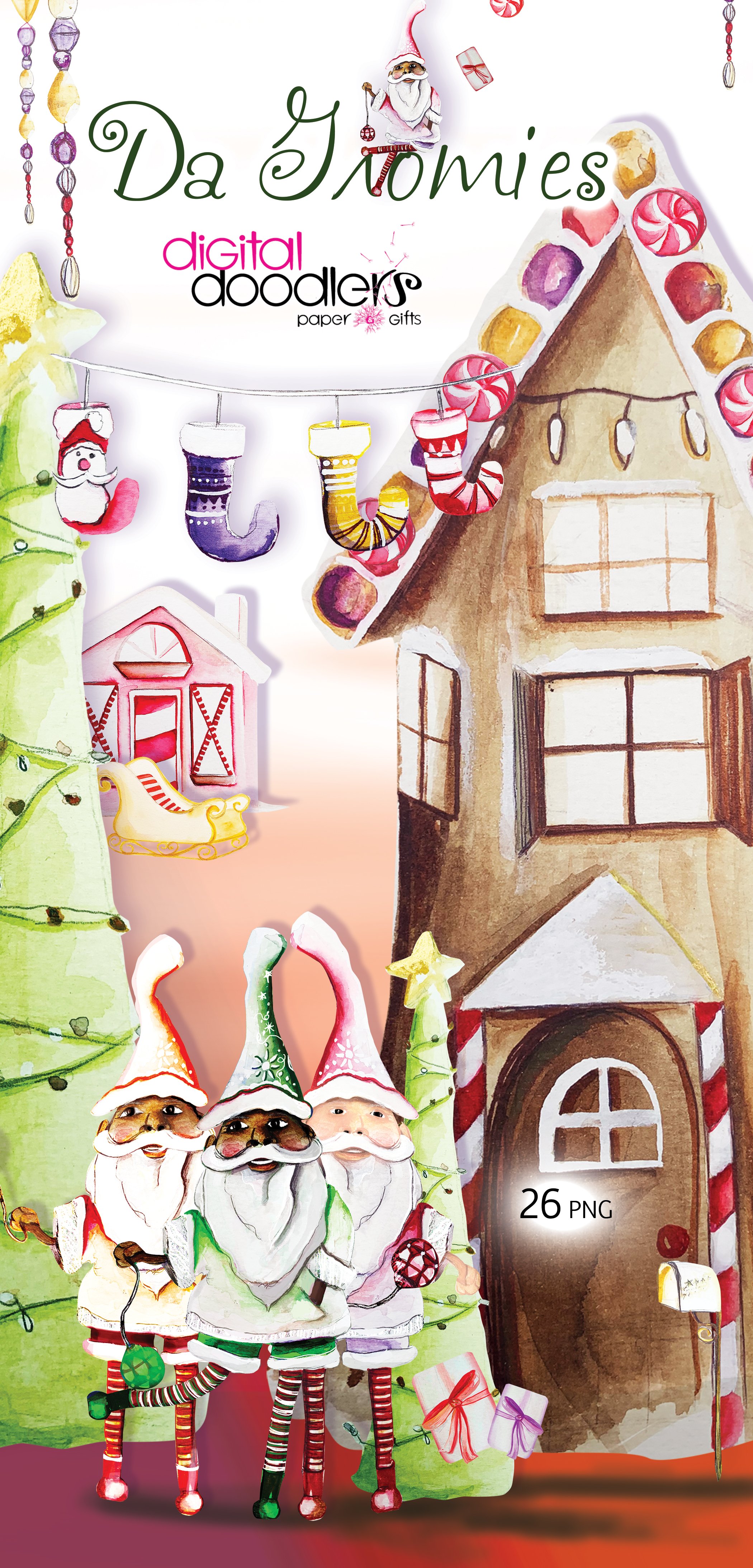 Da Gnomes Christmas Graphics (347894) | Illustrations | Design Bundles
