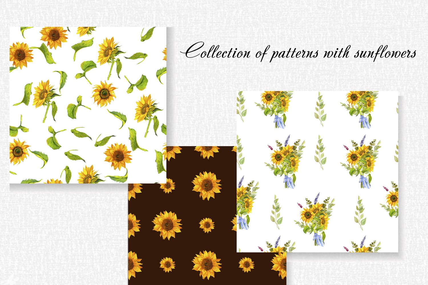 Sunflower Digital Scrapbook Paper, seamless sunflower patter (840801 ...